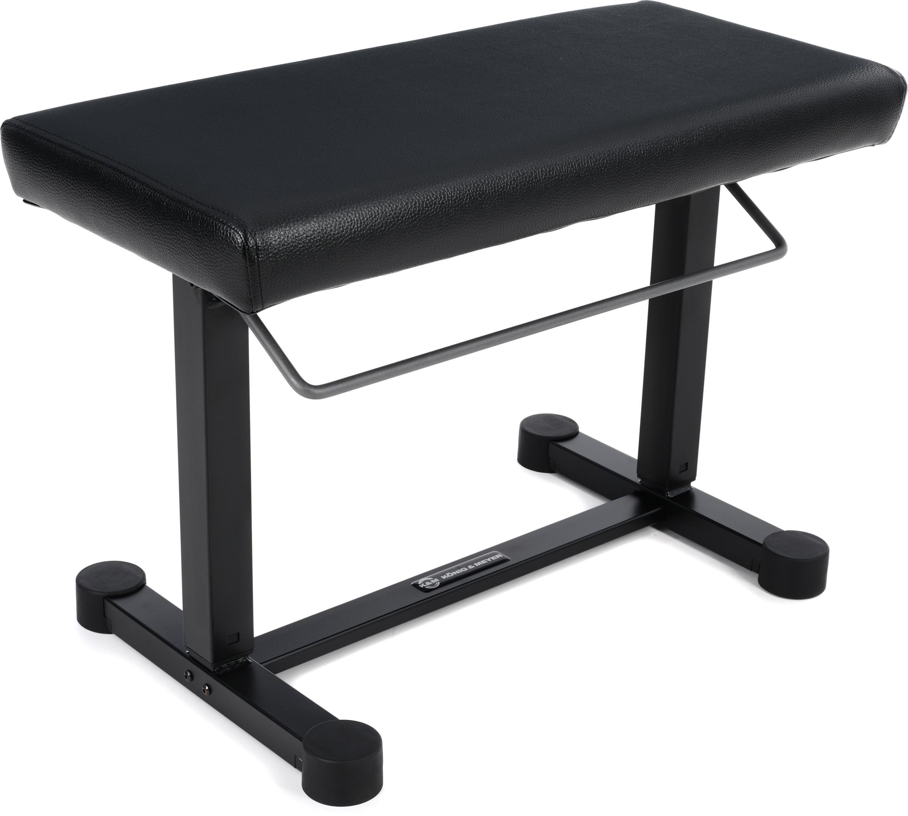 K&M 14080 Pneumatic Uplift Piano Bench - Black Imitation Leather ...