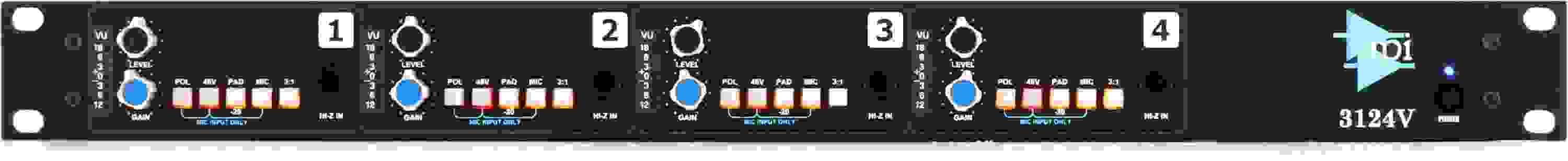 API 3124V 4-channel Microphone Preamp | Sweetwater