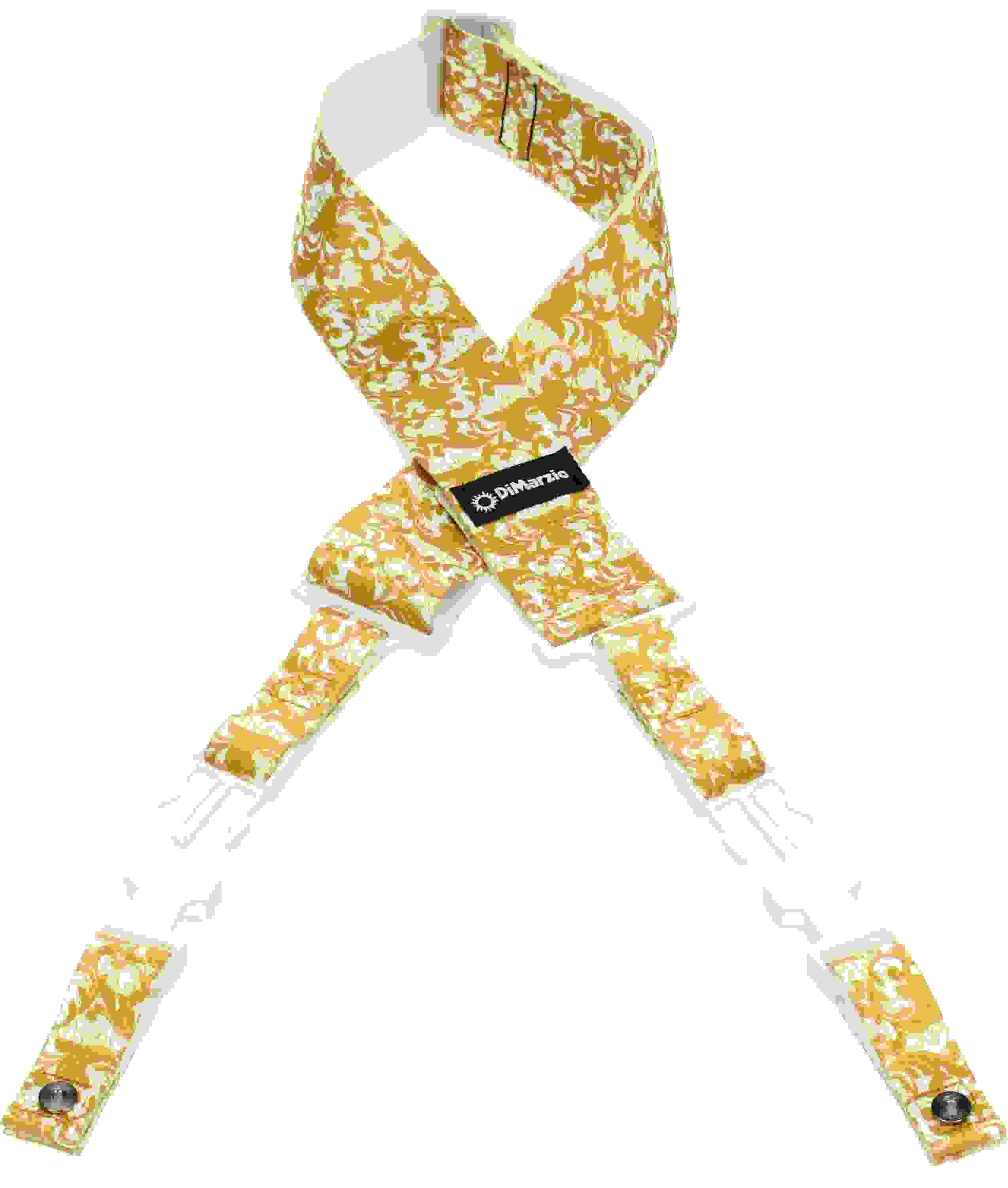 DiMarzio DD2251 Steve Vai ClipLock Guitar Strap - UtoPIA White and Gold (Short Length) | Sweetwater