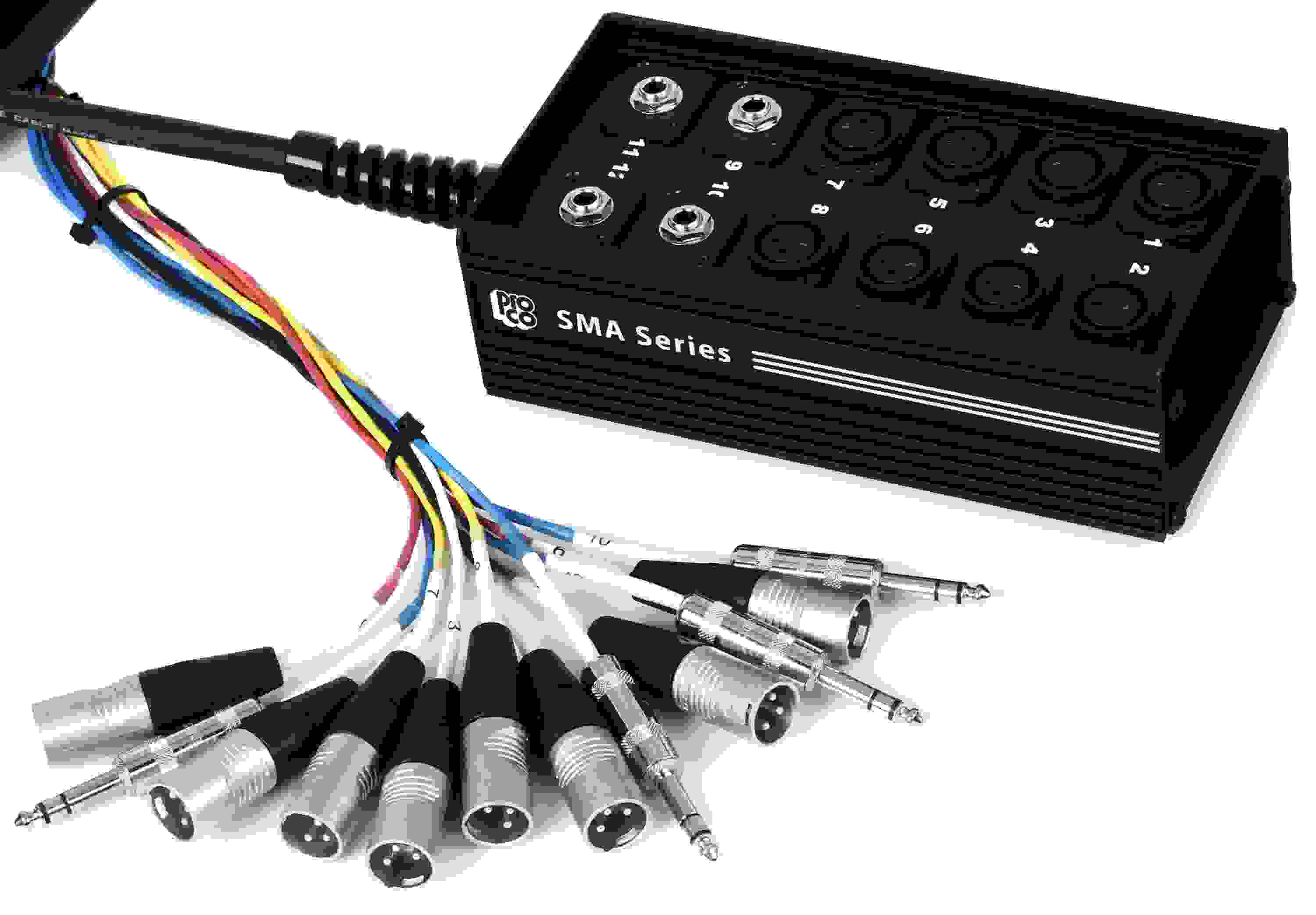 Pro Co SMA0804FBQ-25 SMA Series 8x4 Stage Snake with 1/4 inch Returns ...