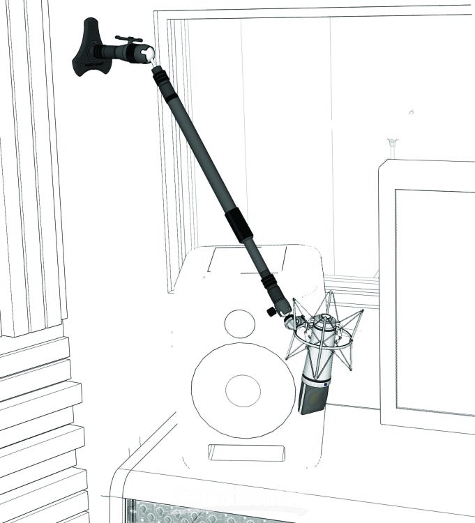 Ceiling Mounted Microphone Stand | Shelly Lighting
