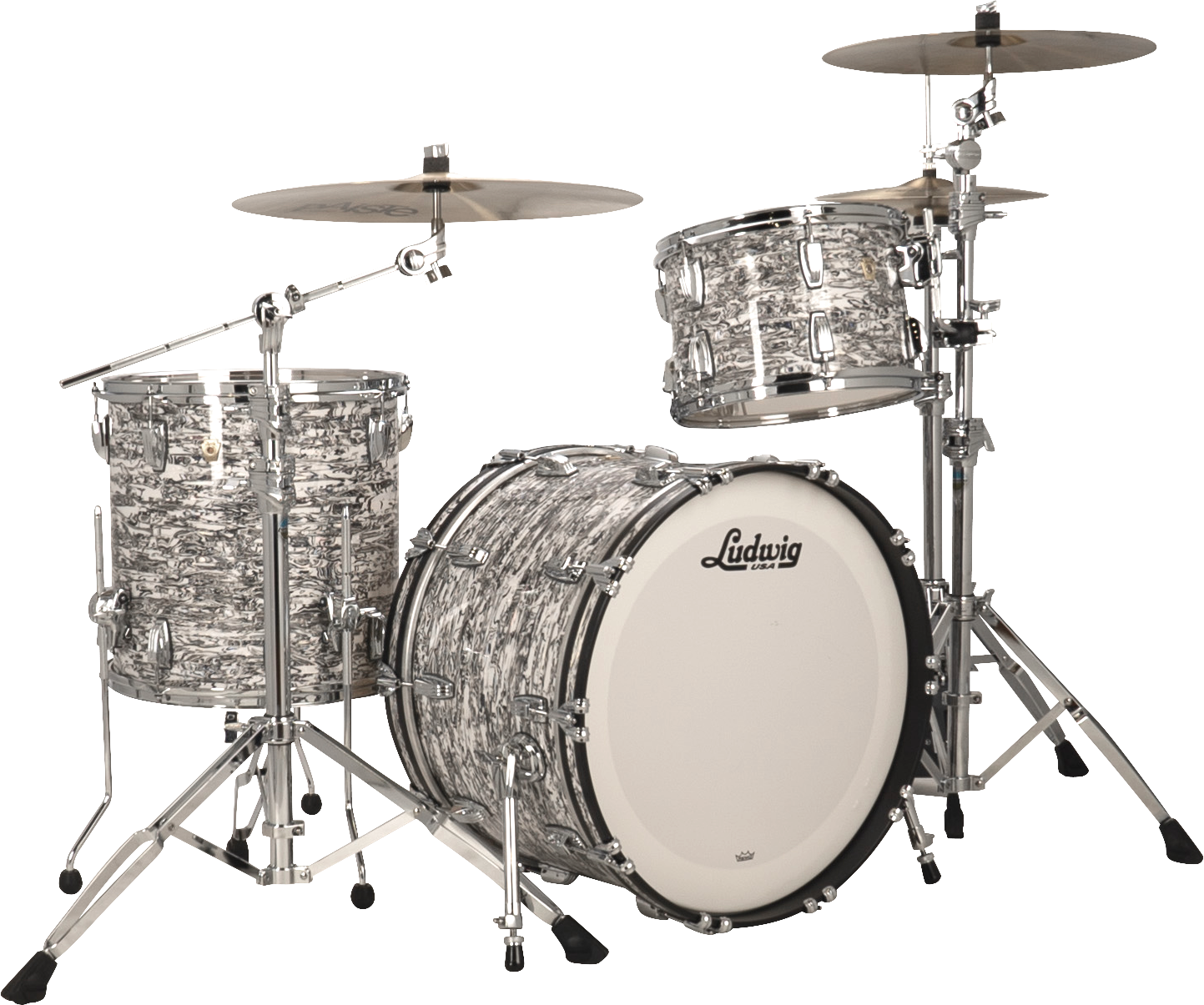 Ludwig Classic Maple Fab 3-piece Shell Pack - White Abalone | Sweetwater