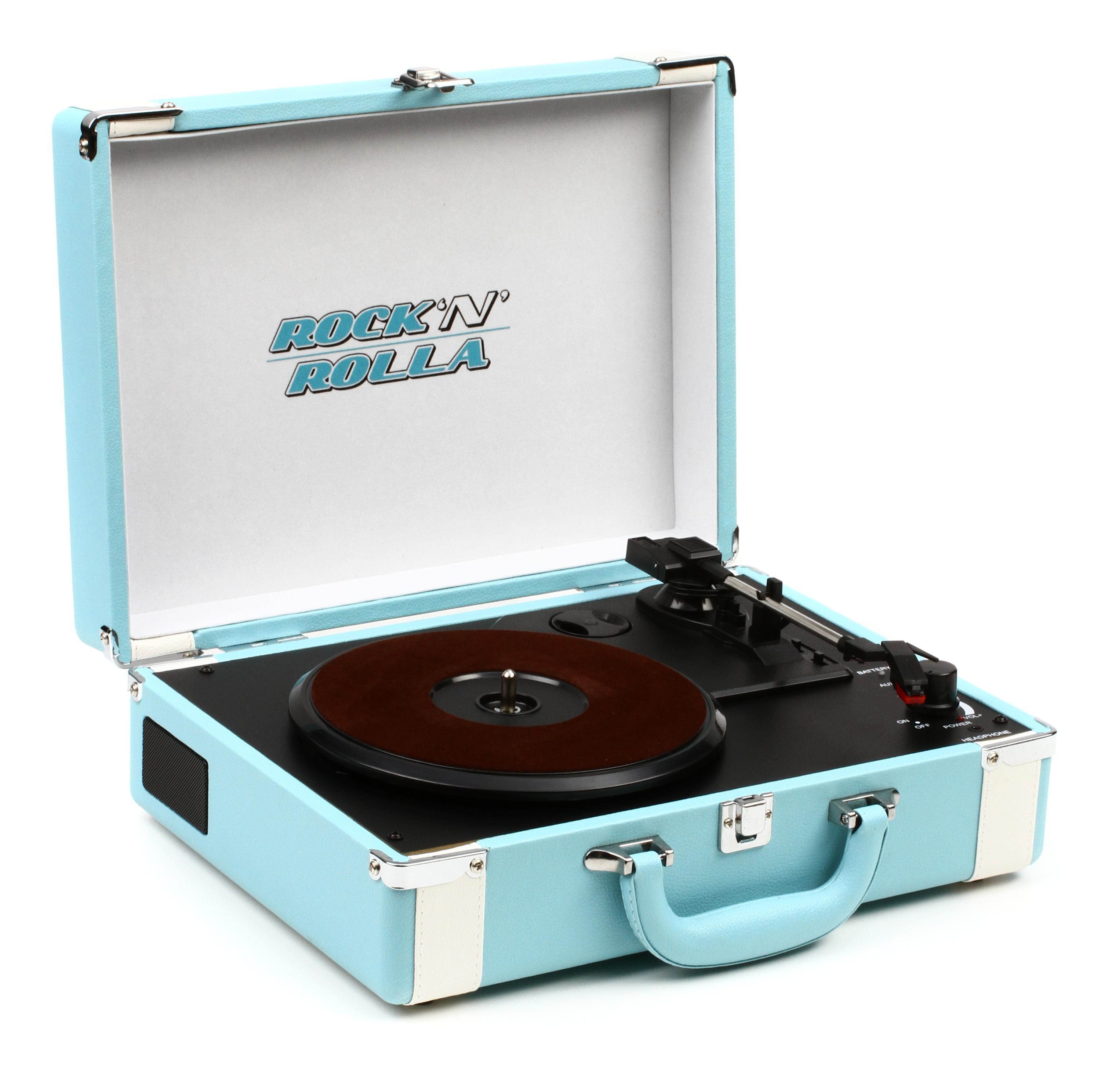 Rock N Rolla Premium Briefcase Turntable - Teal | Sweetwater