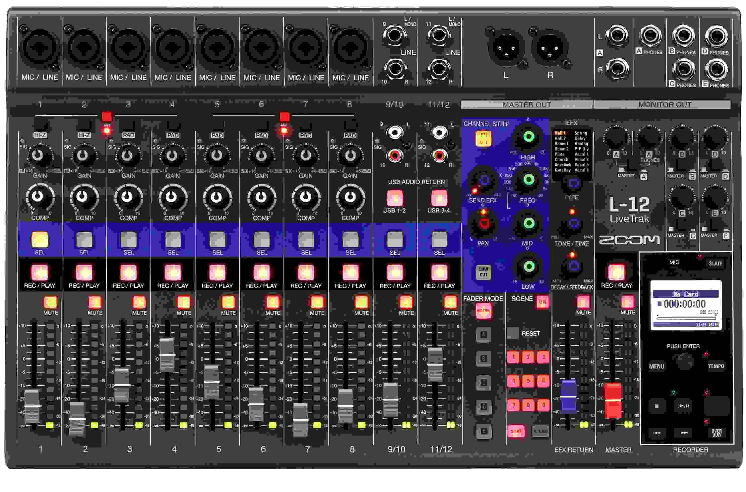 Zoom LiveTrak L-12 12-channel Digital Mixer / Recorder Reviews | Sweetwater