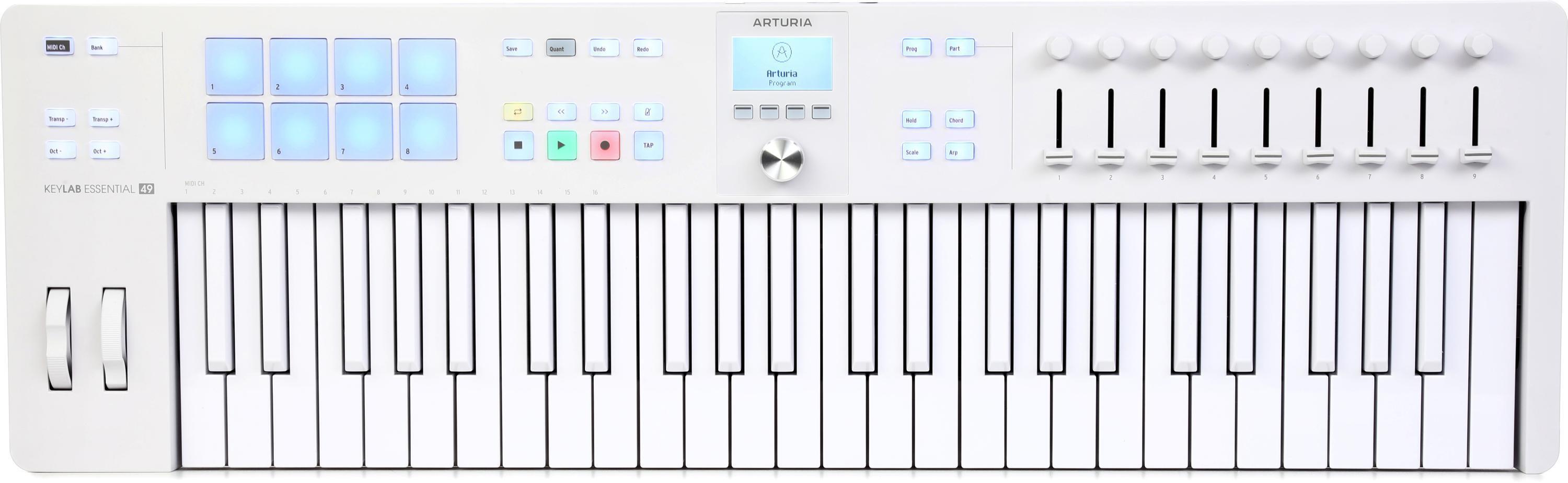 Arturia KeyLab Essential mk3 49-key Keyboard Controller - Alpine White ...