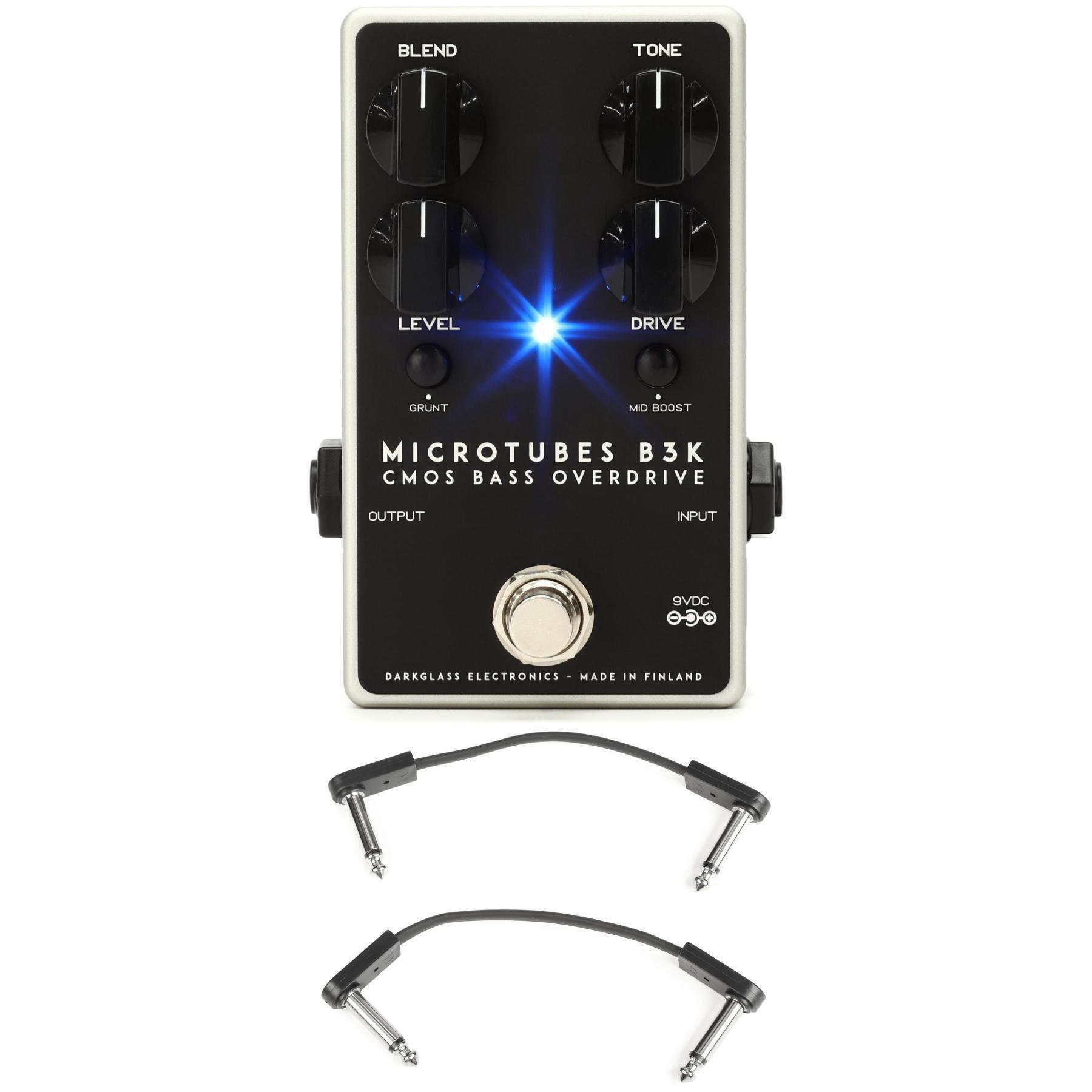 Darkglass Microtubes B3K V2 Bass Preamp Pedal with EBS Patch Cables ...