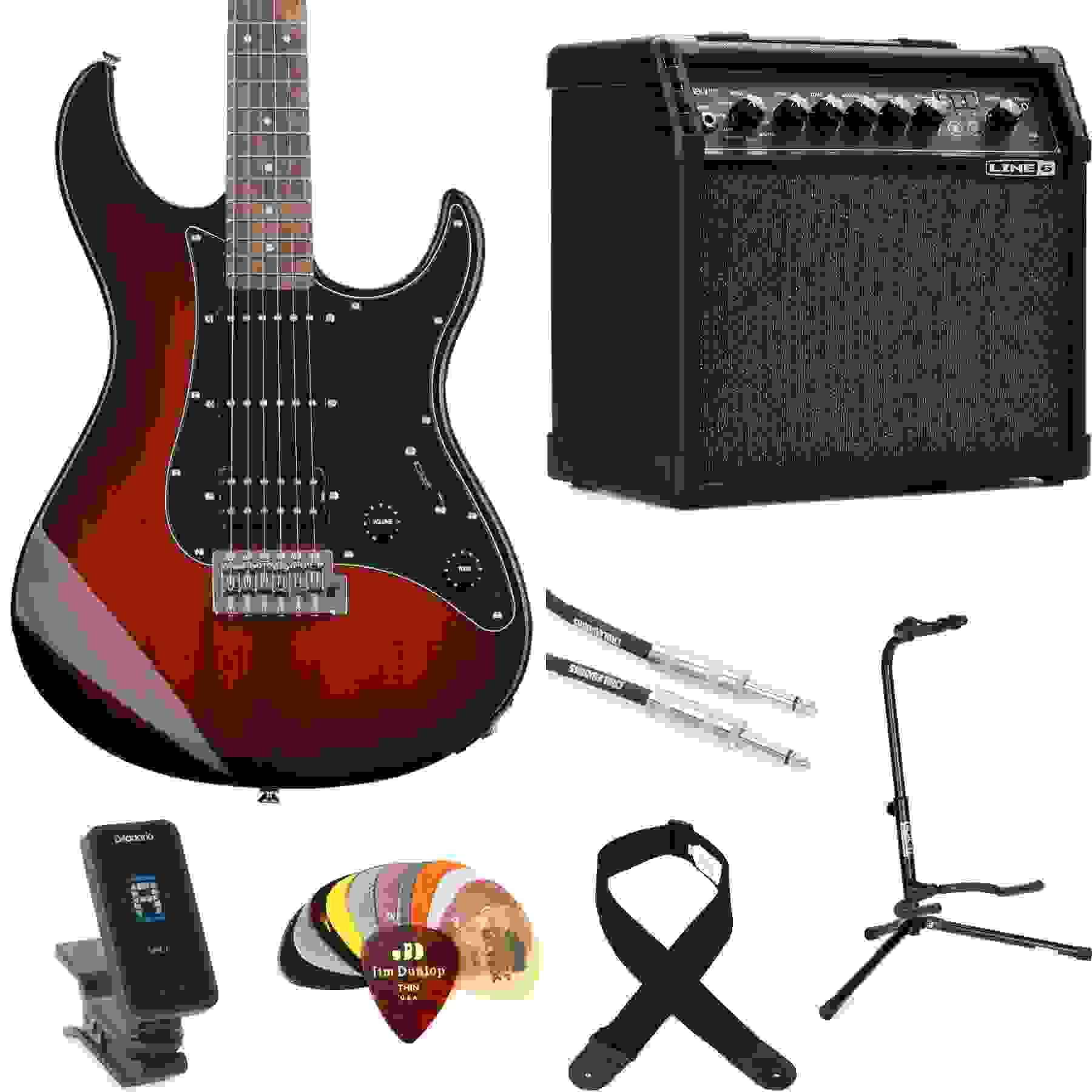 Yamaha PAC012DLX Pacifica Electric Guitar and Line 6 Spider V 20 MkII ...