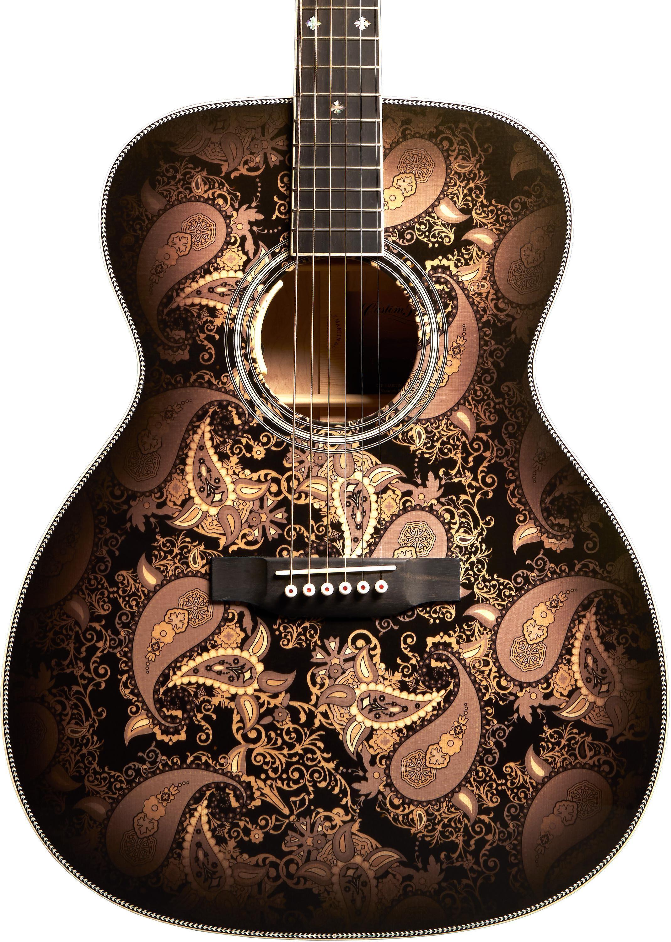 Martin Custom Shop M Paisley Acoustic-electric Guitar - Ember Burst ...