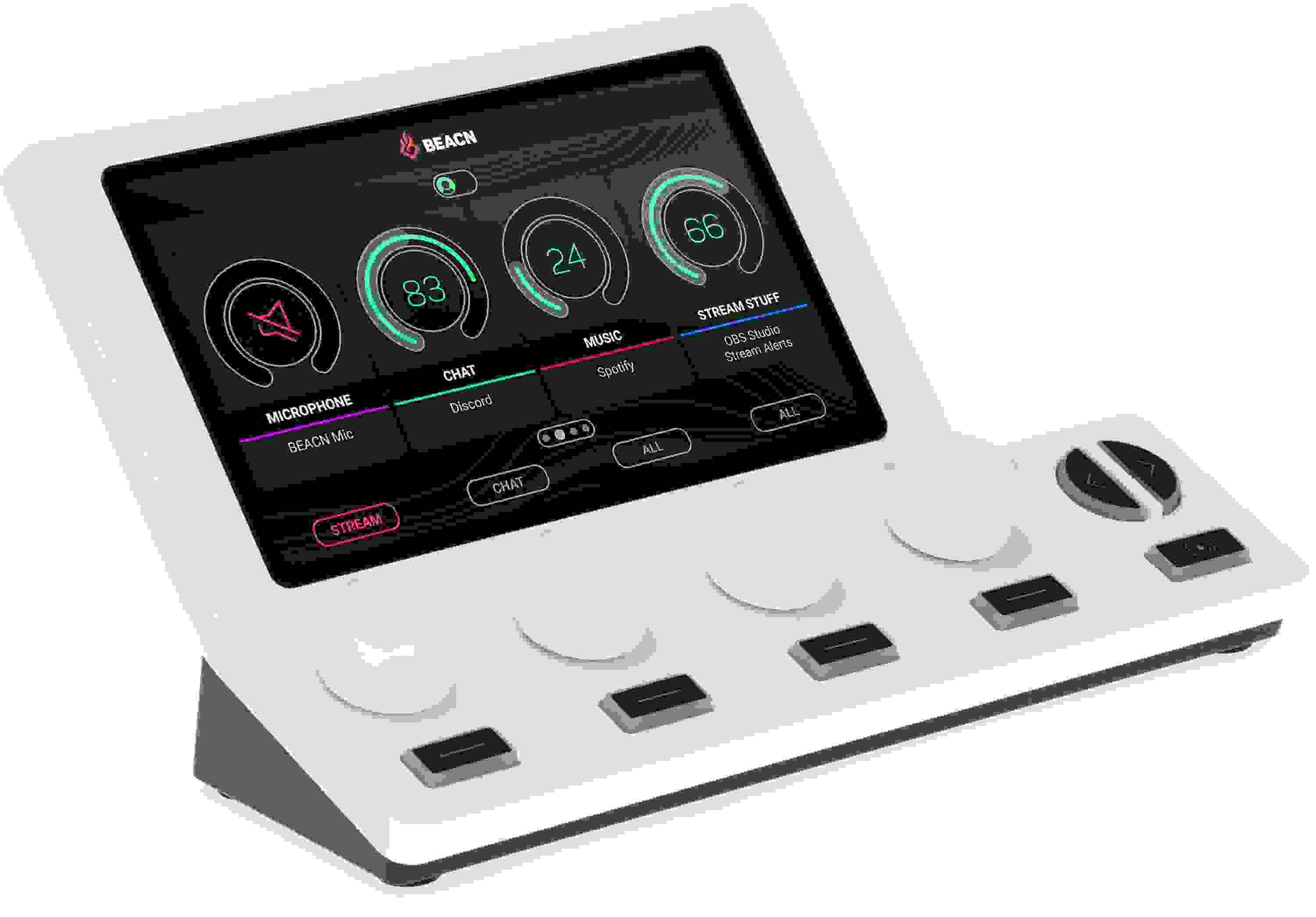 BEACN Mix Create Audio Controller - White | Sweetwater