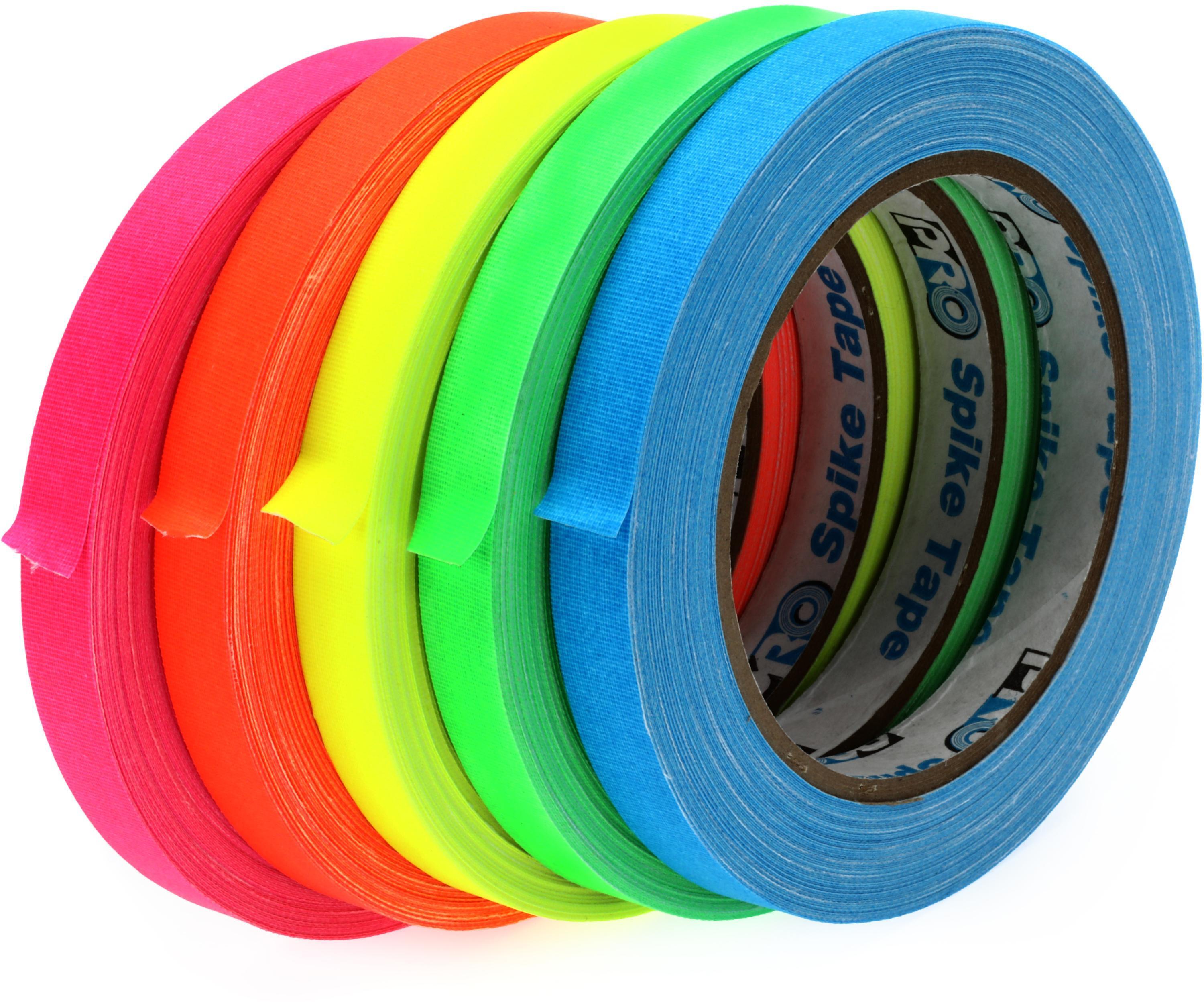 Pro Tapes Pro Spike Stack 1/2-inch Gaffers Tape - Fluorescent ...