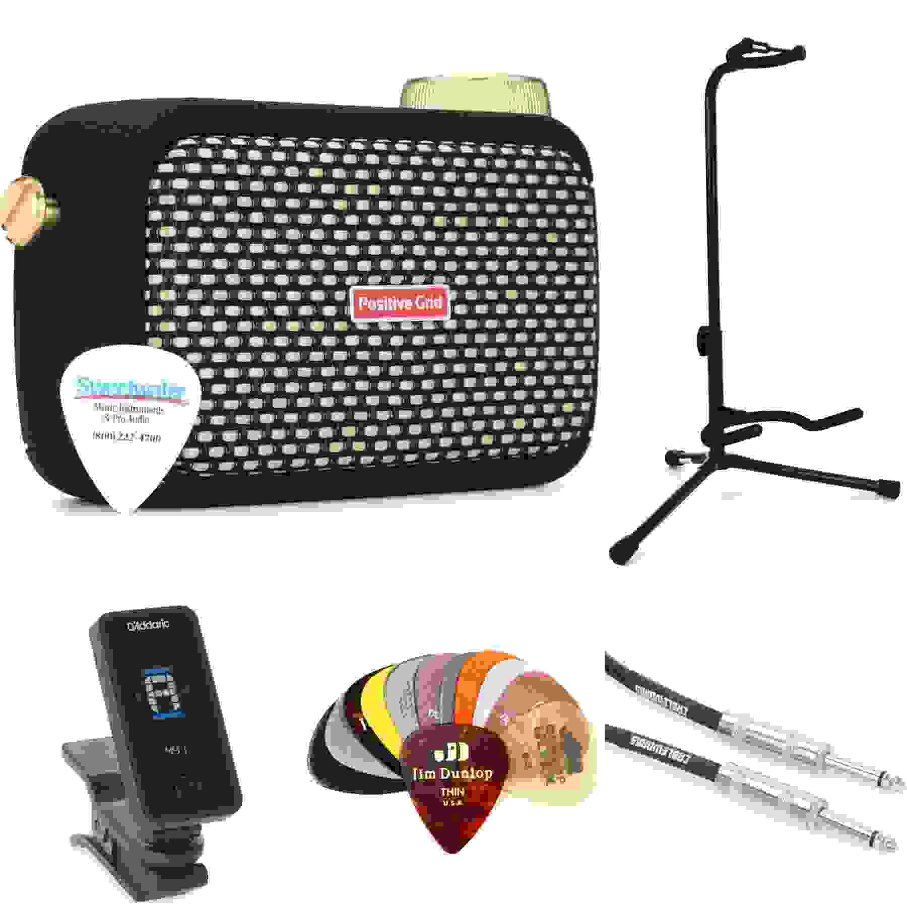 Positive Grid Spark GO 5-watt 1x2" Combo Amplifier Accessory Bundle ...