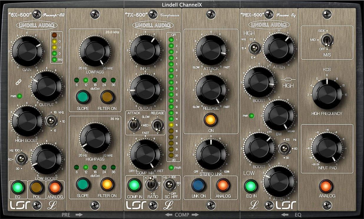 Lindell Audio ChannelX Compressor, EQ, and Preamp Bundle Plug-in ...