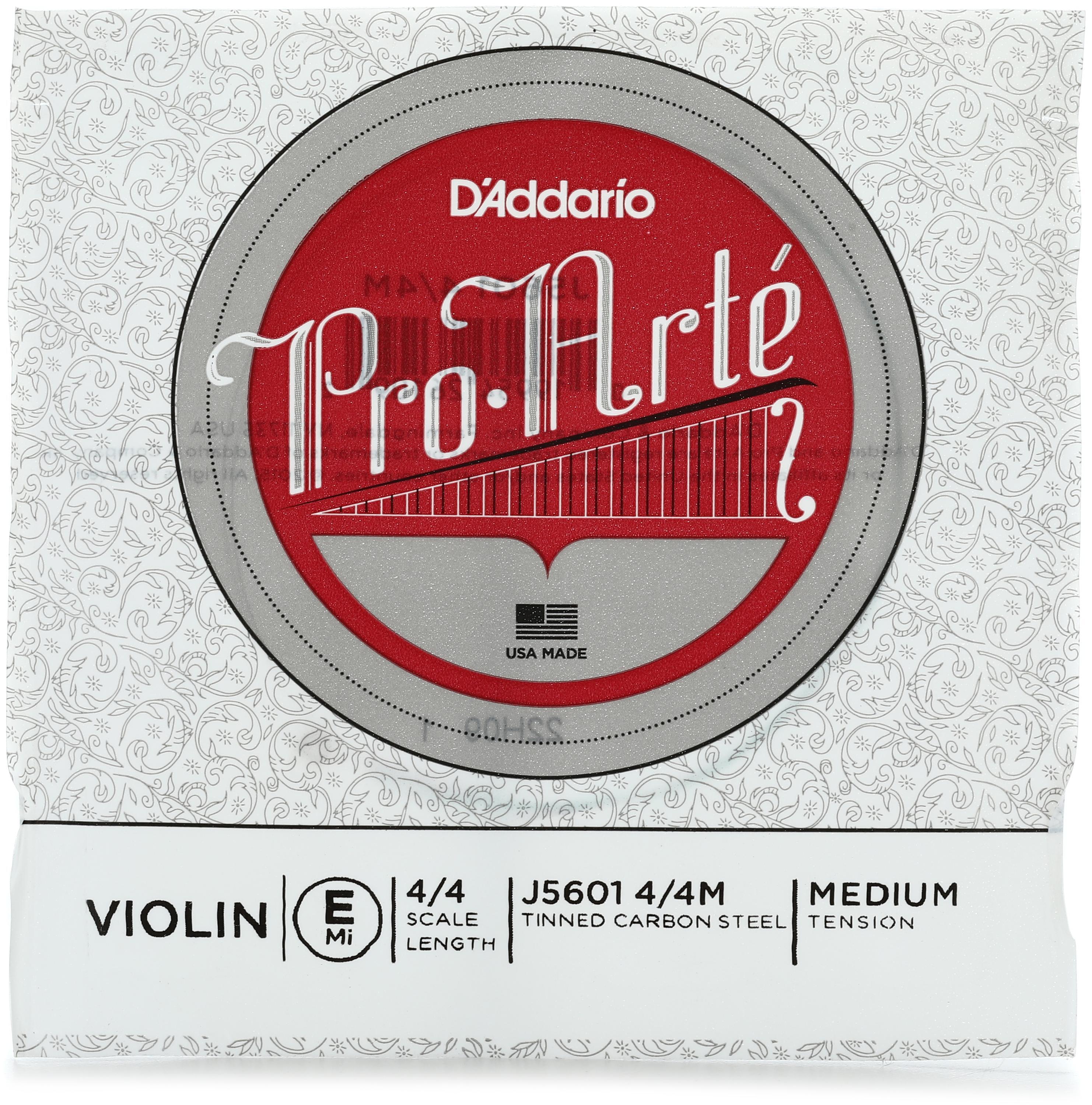 D'Addario J5601 Pro-Arte Violin E String - 4/4 Size, Medium Tension ...