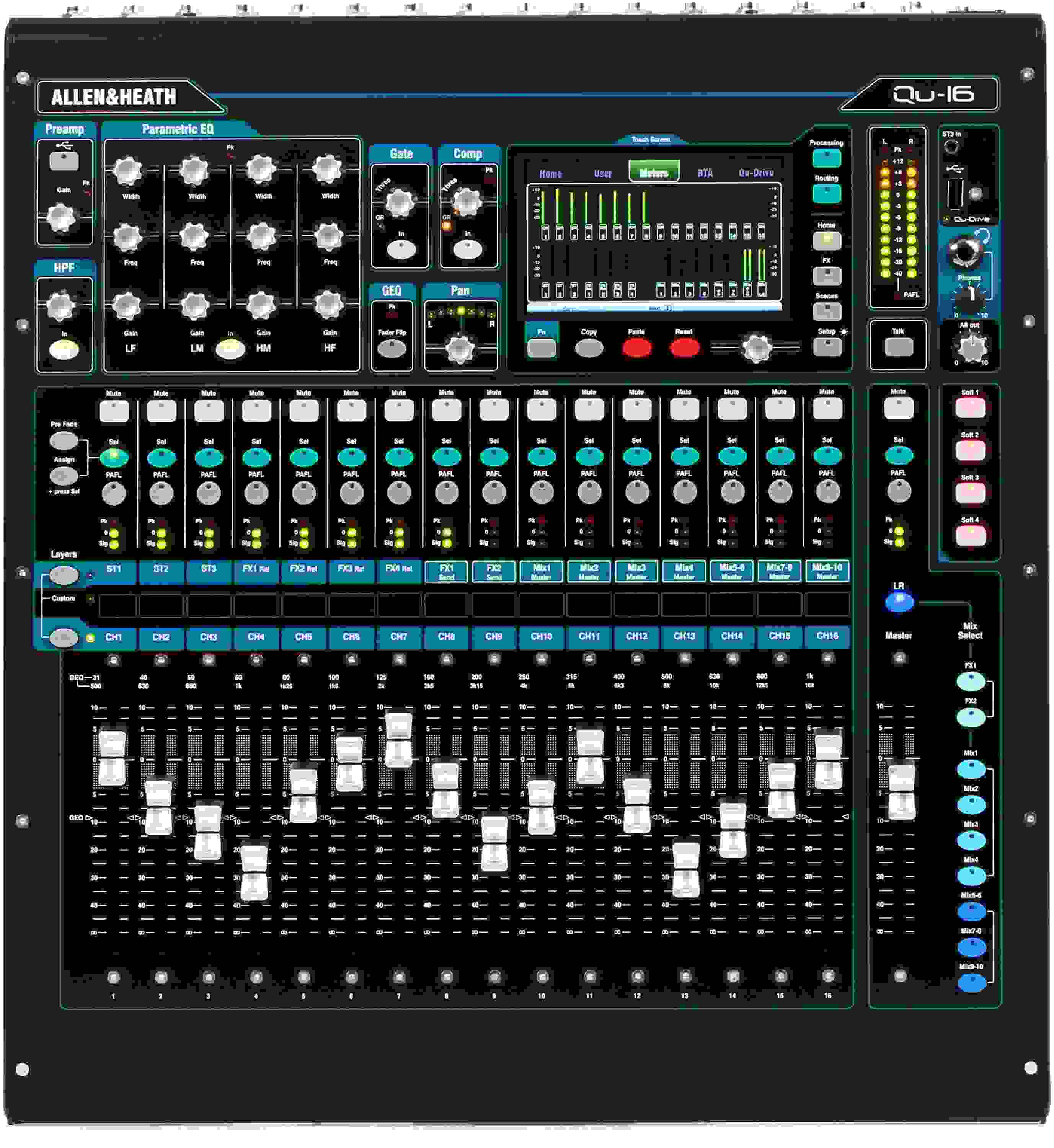 Allen & Heath Qu-16 16-channel Digital Mixer - Chrome Edition | Sweetwater