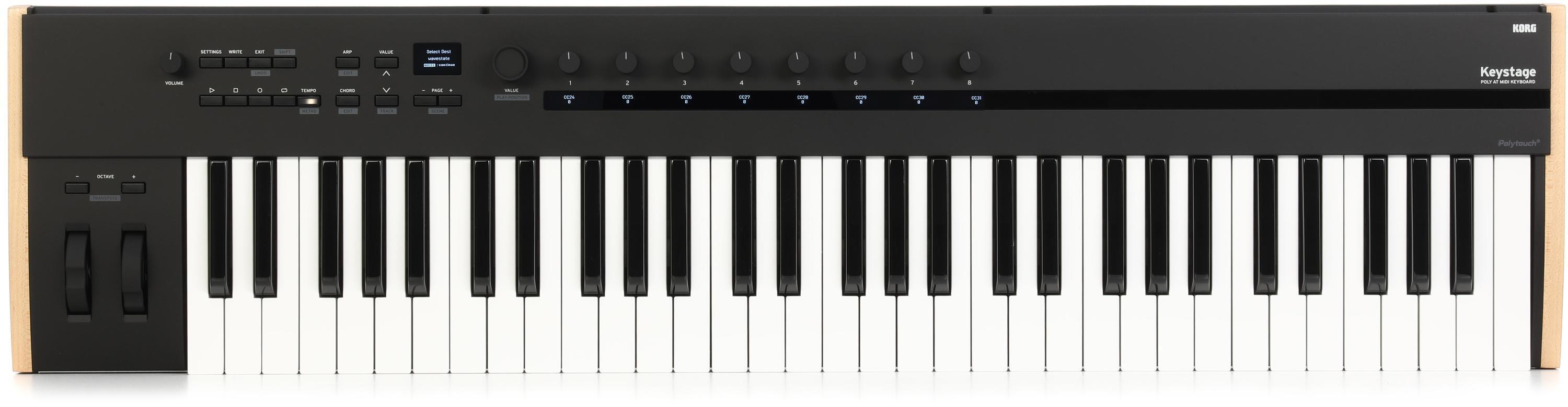 Korg Keystage 61-key MIDI Keyboard Controller | Sweetwater