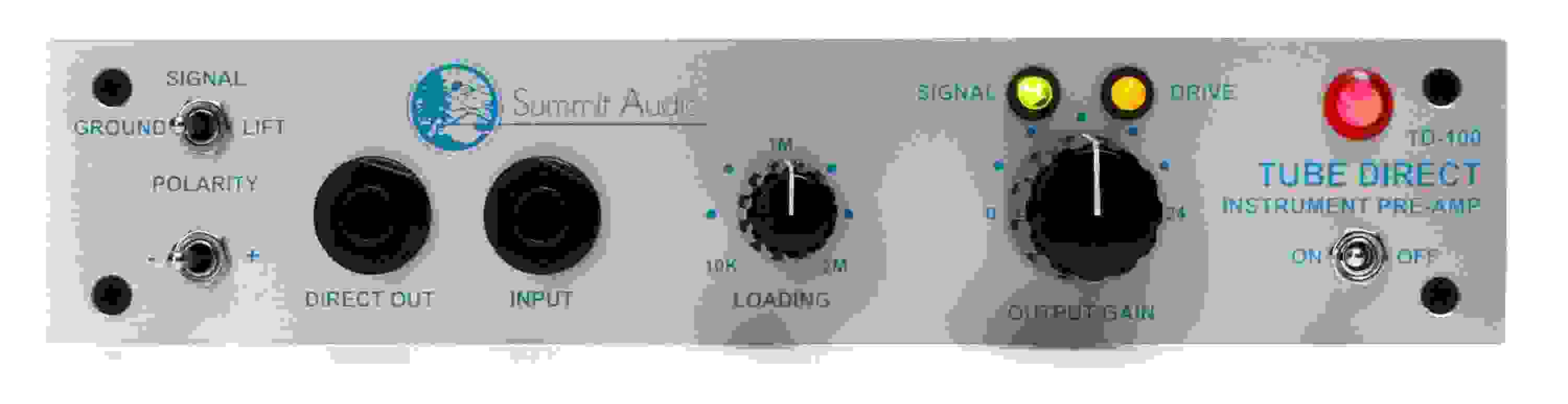Summit Audio TD-100 1-channel Active Tube Instrument Direct Box ...