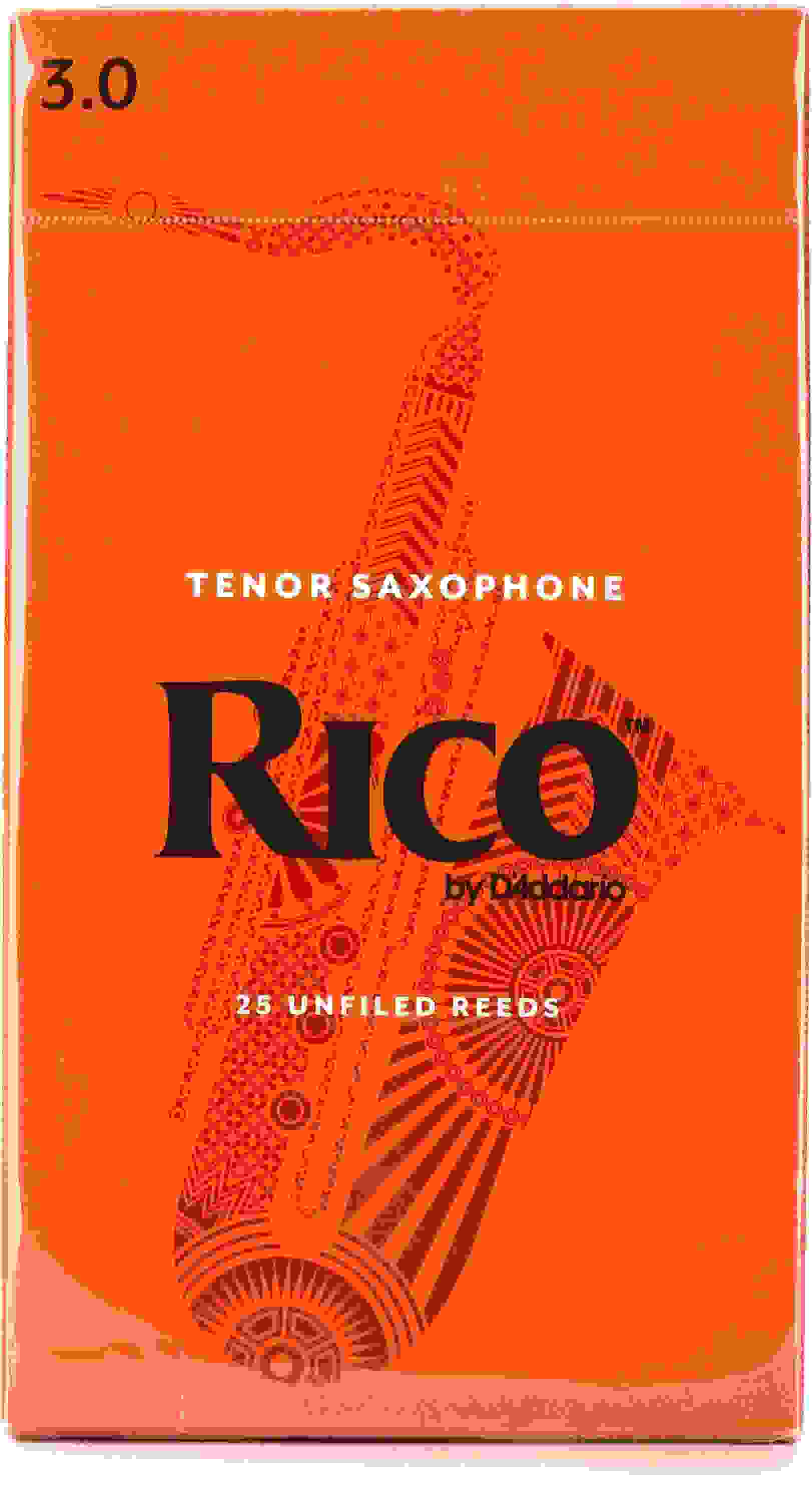 D'Addario Rico Tenor Saxophone Reeds - 3 (25-pack) | Sweetwater