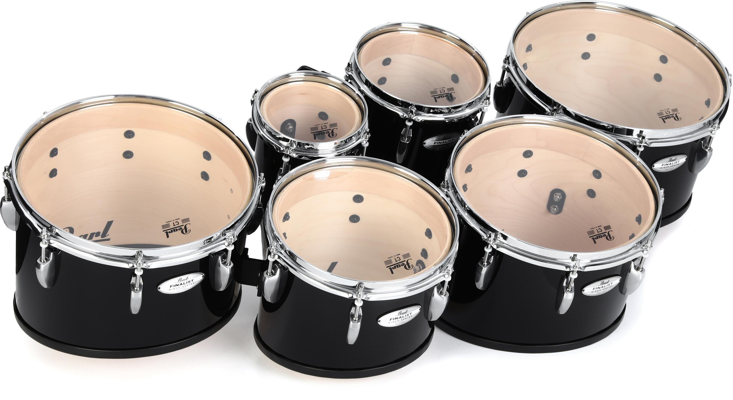 Pearl Finalist Marching Tenor Drums - 6/8/10/12/13/14-inch, Midnight ...