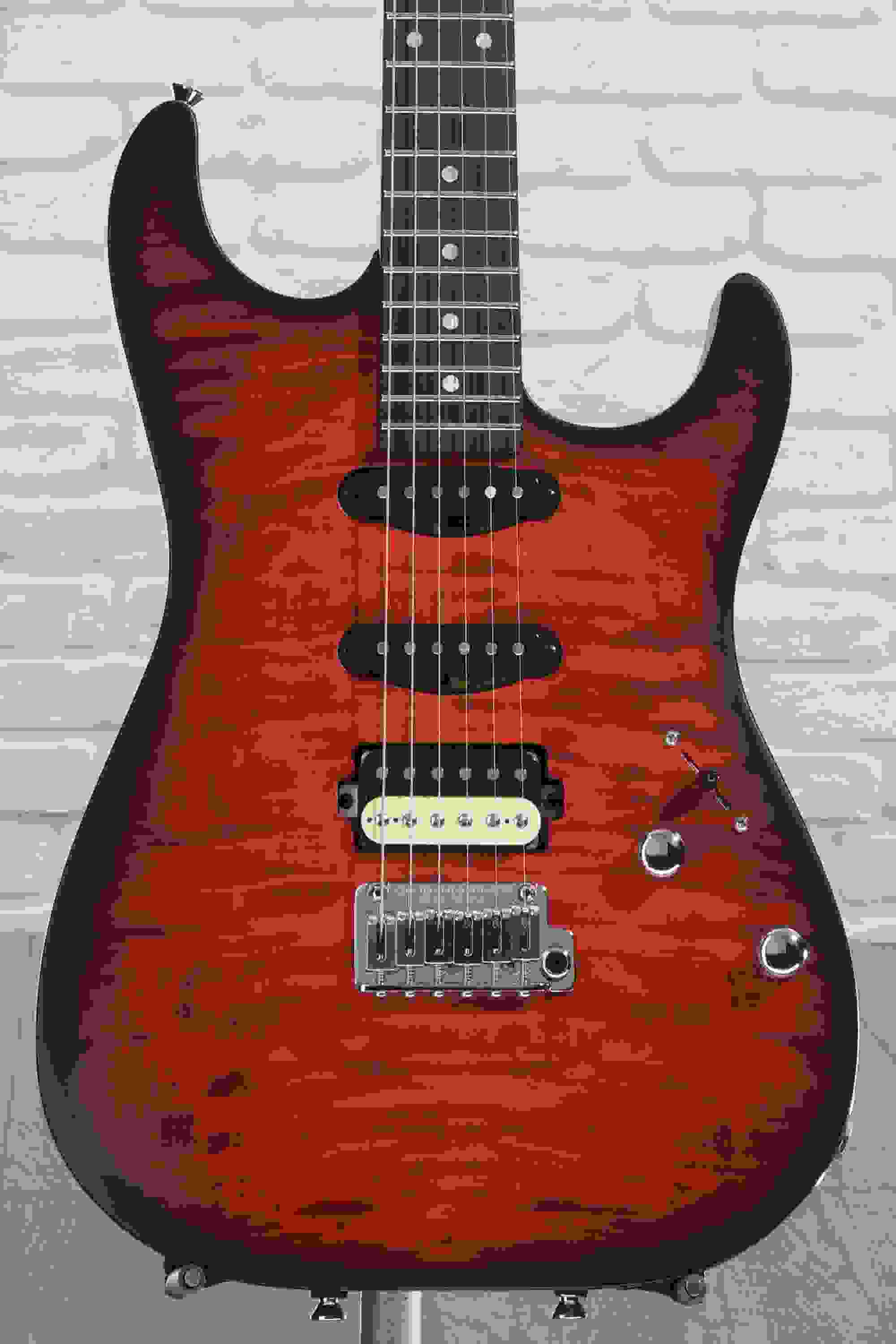 Schecter US Sunset Custom II Electric Guitar - Tiger Eye Satin | Sweetwater