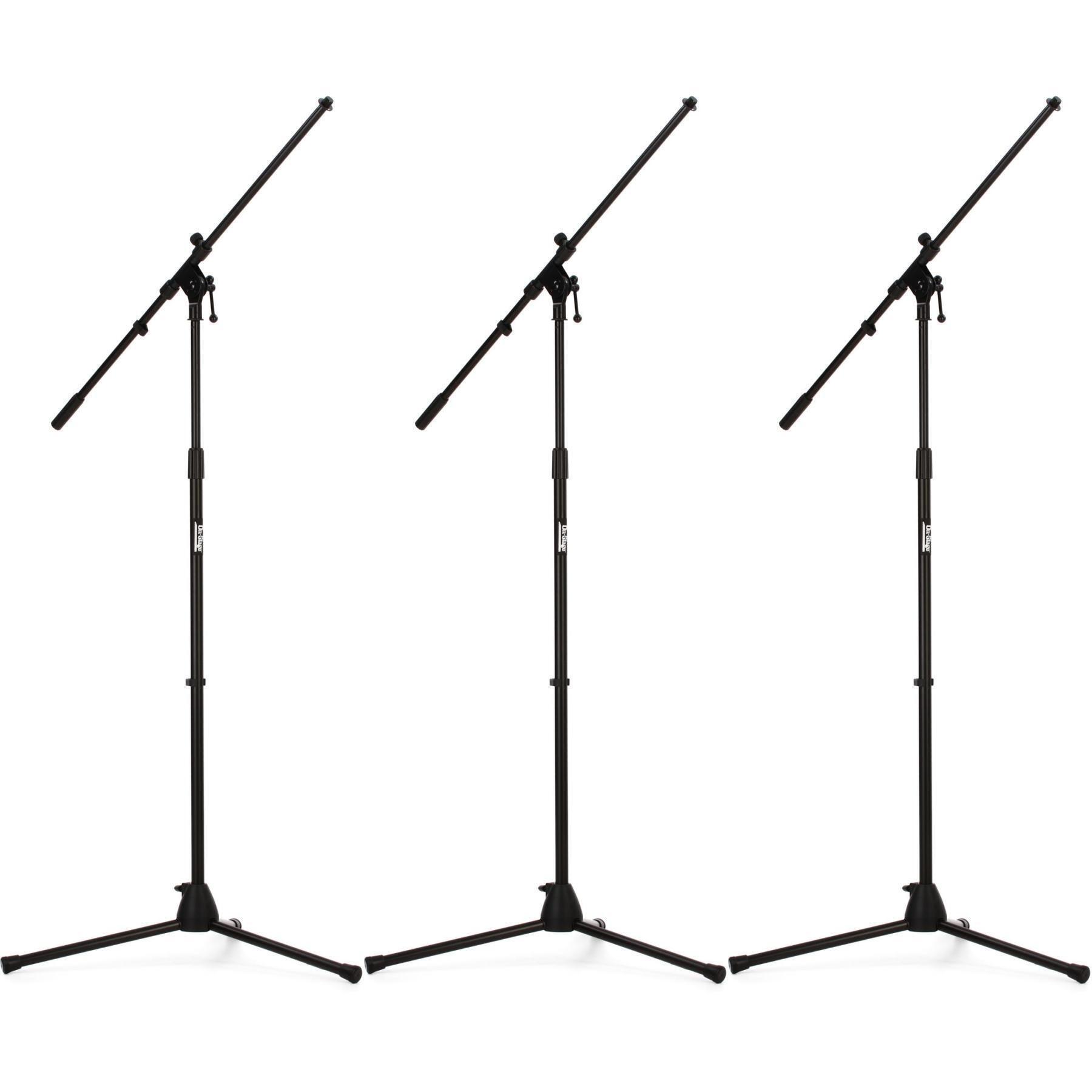 On-Stage MS7701B Euro Boom Microphone Stand 3-pack | Sweetwater