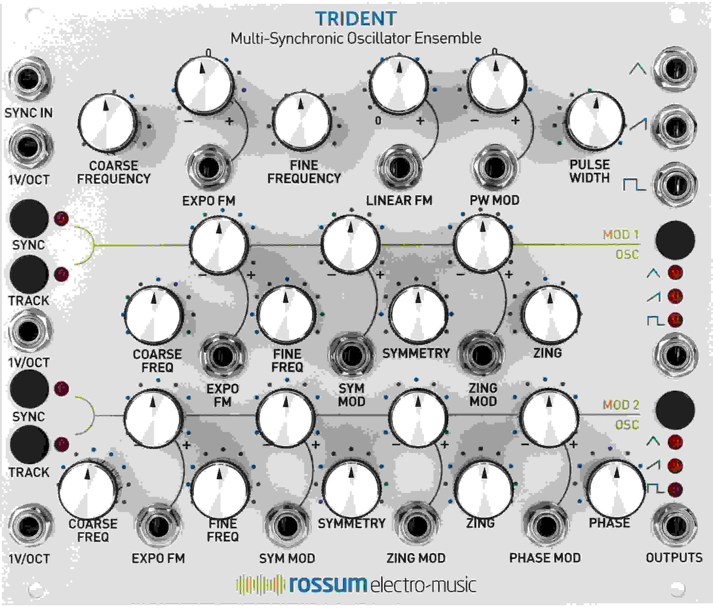 Rossum Electro-Music Trident Eurorack Multi-Synchronic Oscillator Ensemble | Sweetwater