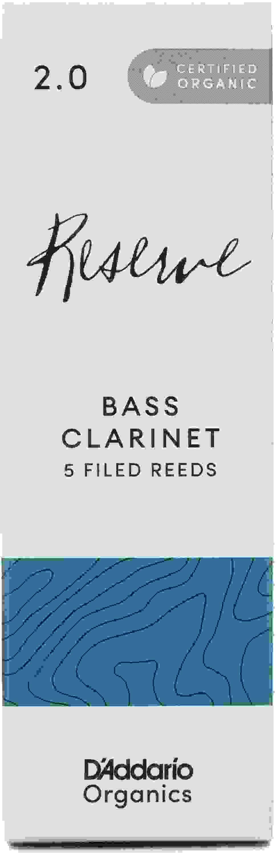 D'Addario Organics Reserve Bass Clarinet Reeds - 2.0 (5-pack) | Sweetwater