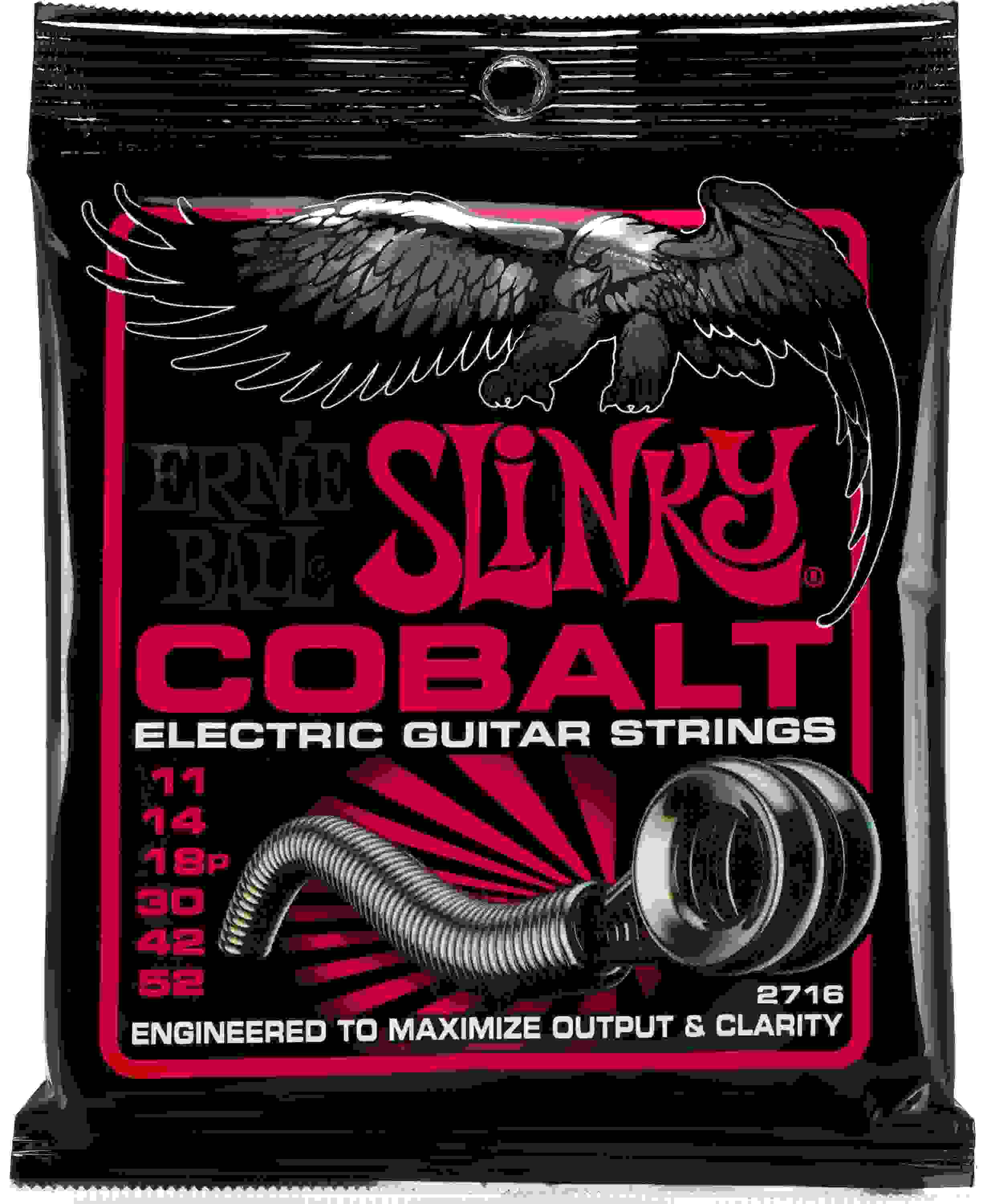 Ernie Ball 2716 Burly Slinky Cobalt Electric Guitar Strings - .011-.052 ...
