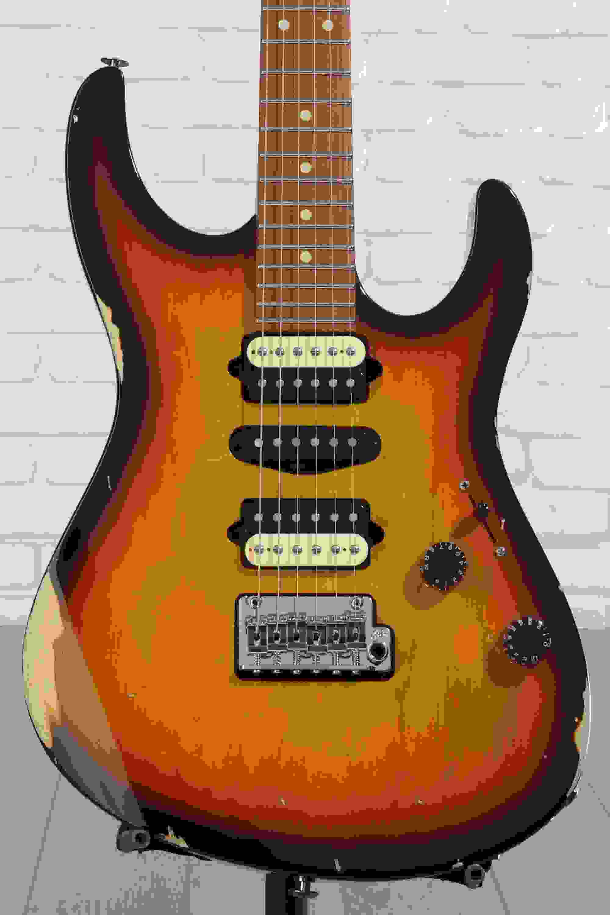 Suhr Custom Modern Antique Electric Guitar - 3-tone Burst, Heavy Aged ...