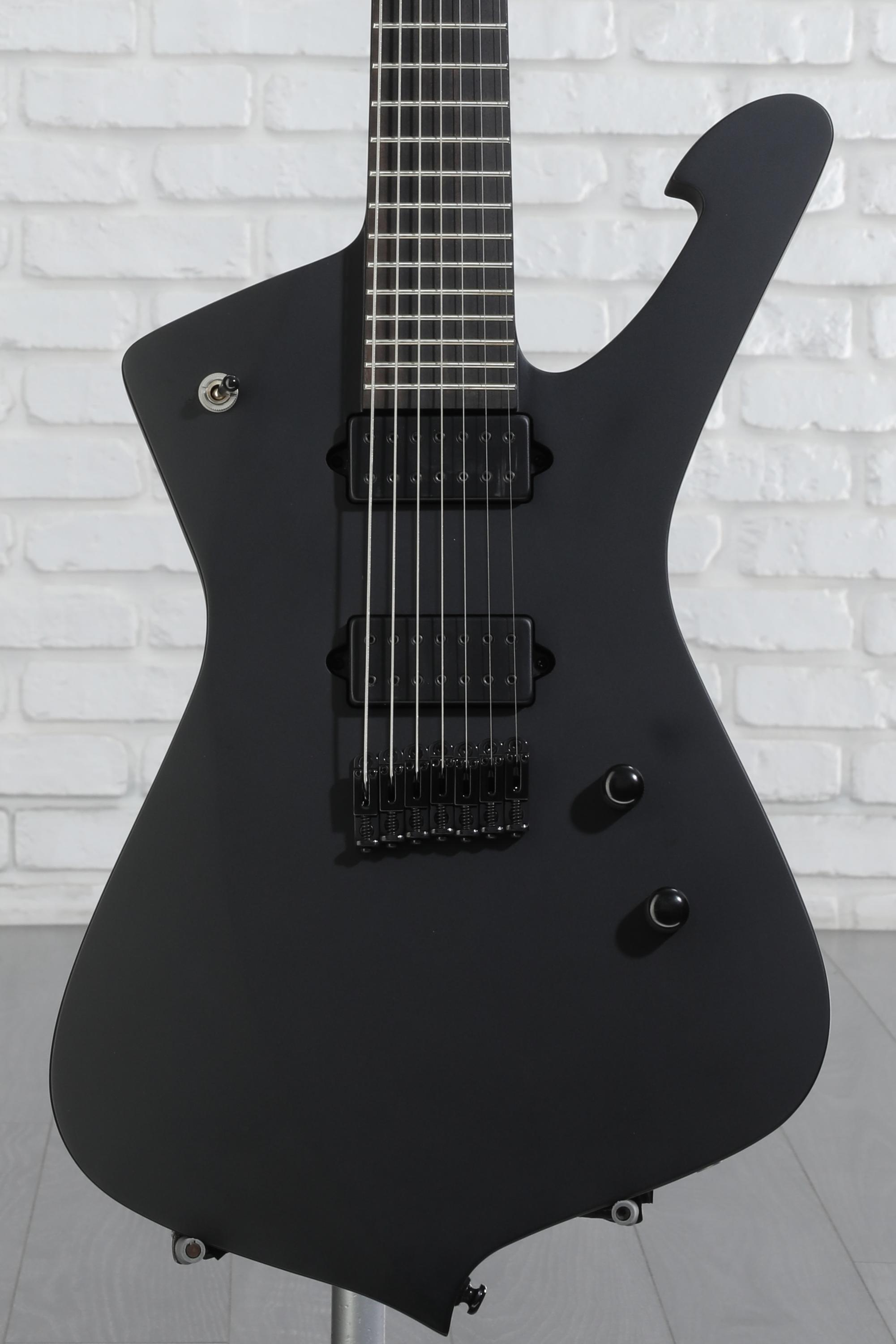 Ibanez Iron Label Iceman 7-string - Black Flat | Sweetwater