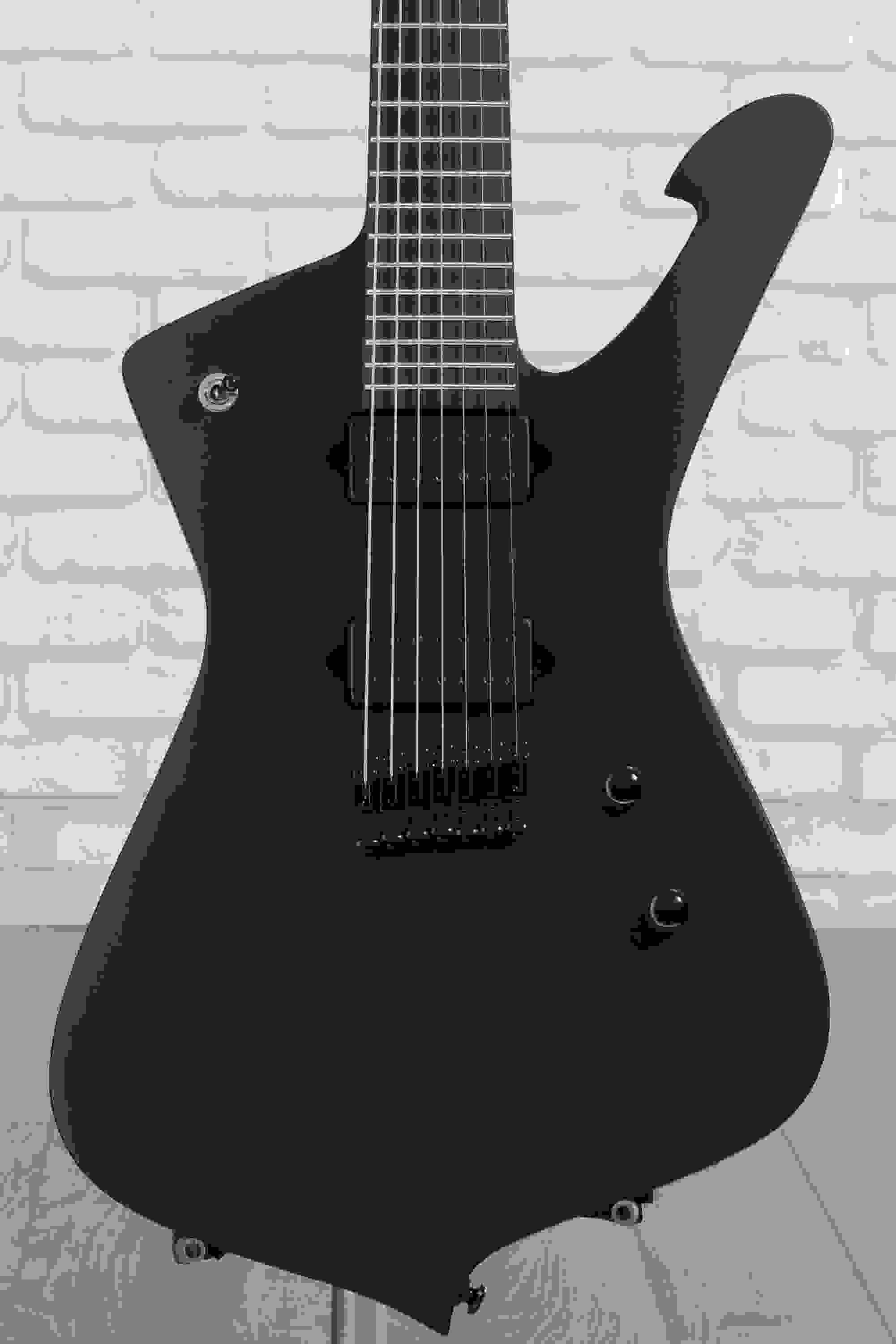 Ibanez Iron Label Iceman 7-string - Black Flat | Sweetwater