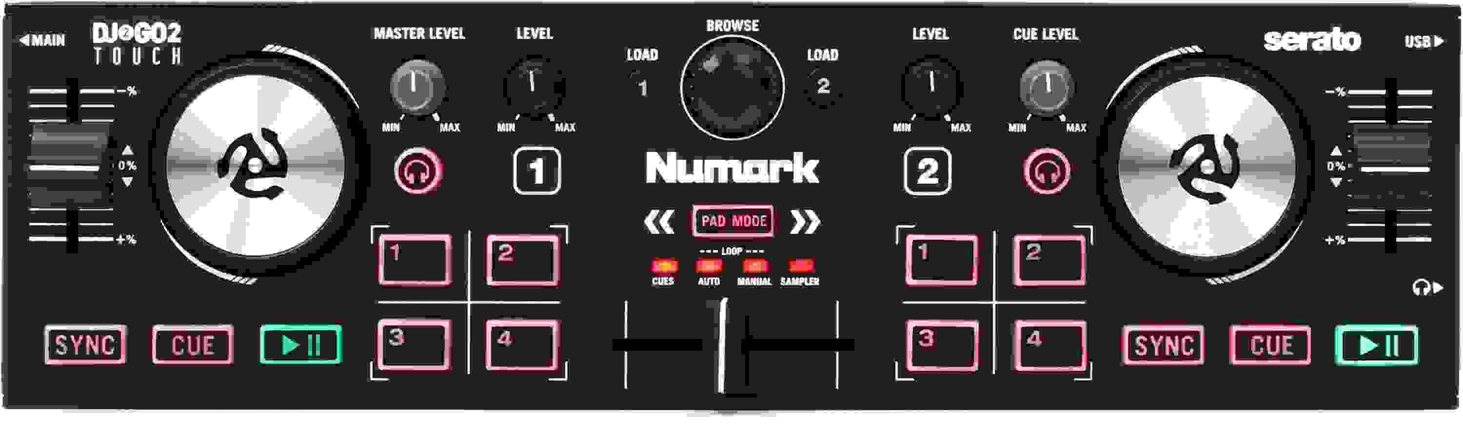 Numark DJ2GO2 Touch 2-channel Serato DJ Controller | Sweetwater