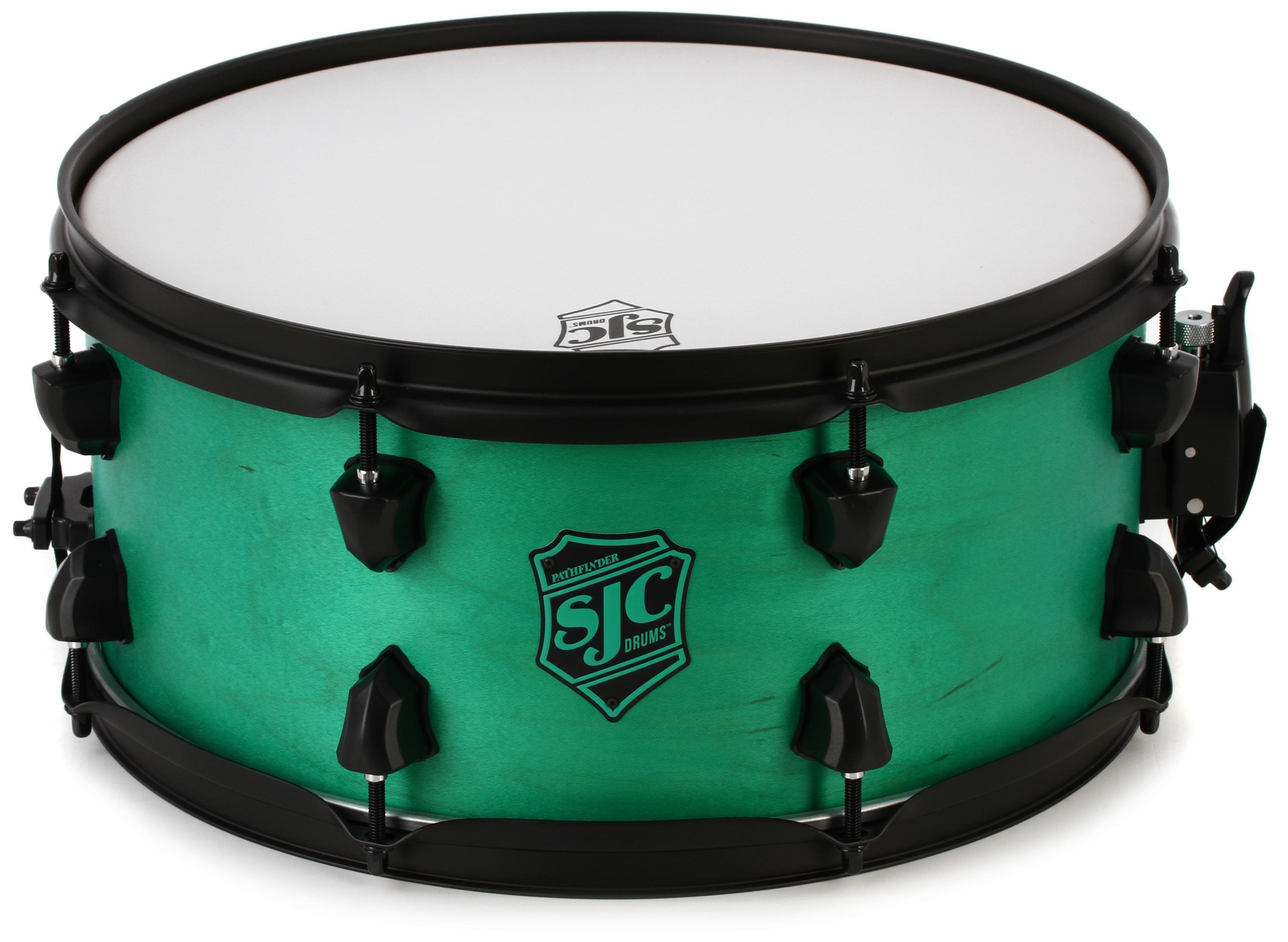 SJC Custom Drums Pathfinder Series Snare Drum - 6.5 x 14-inch - Teal ...