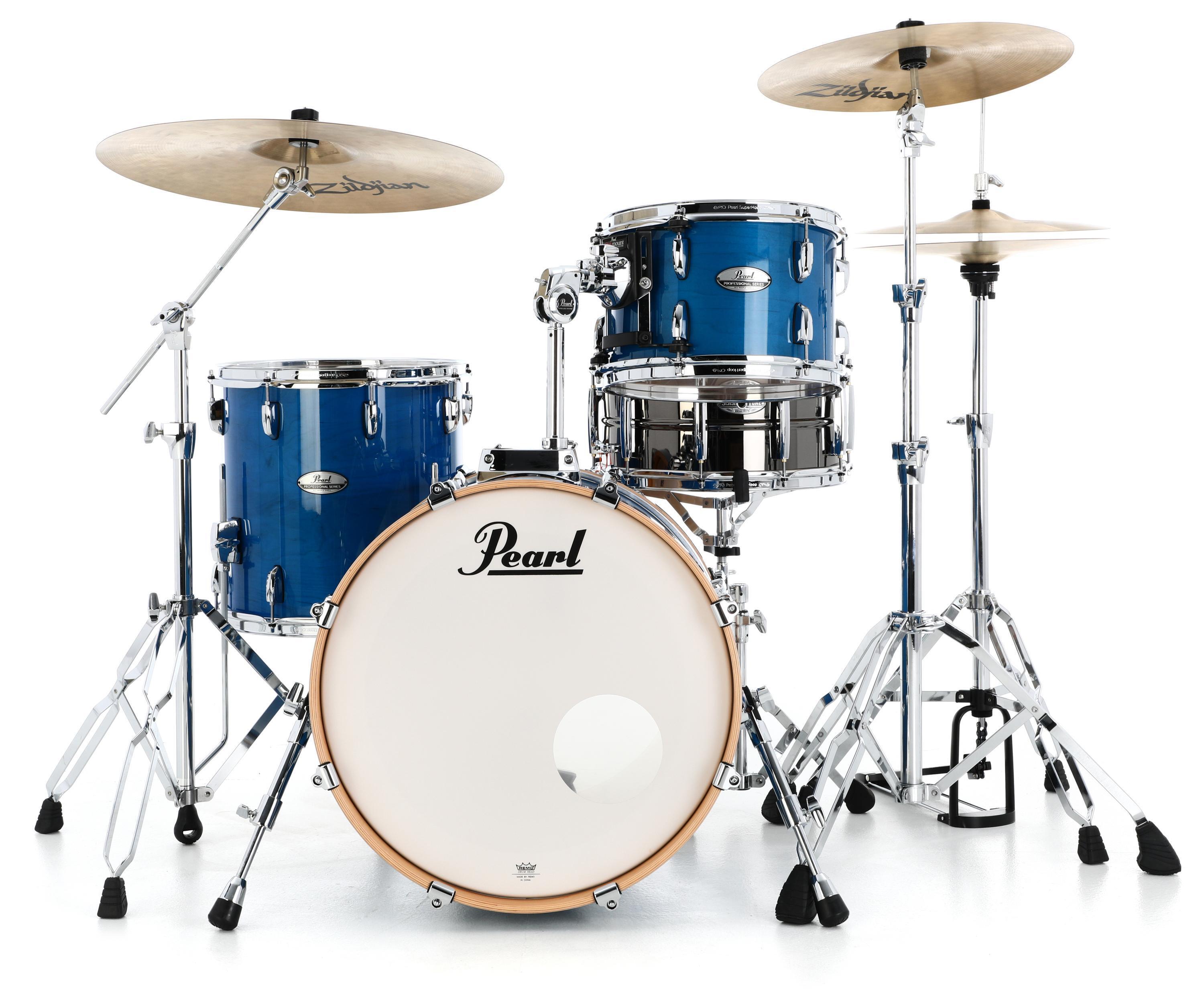 Pearl Professional Maple 3-piece Shell Pack - Sheer Blue | Sweetwater