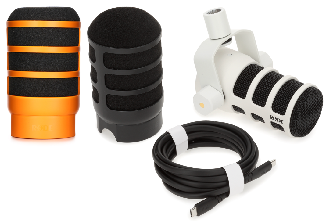 Rode PodMic USB Dynamic Broadcast Microphone with Pop Filter - Orange ...