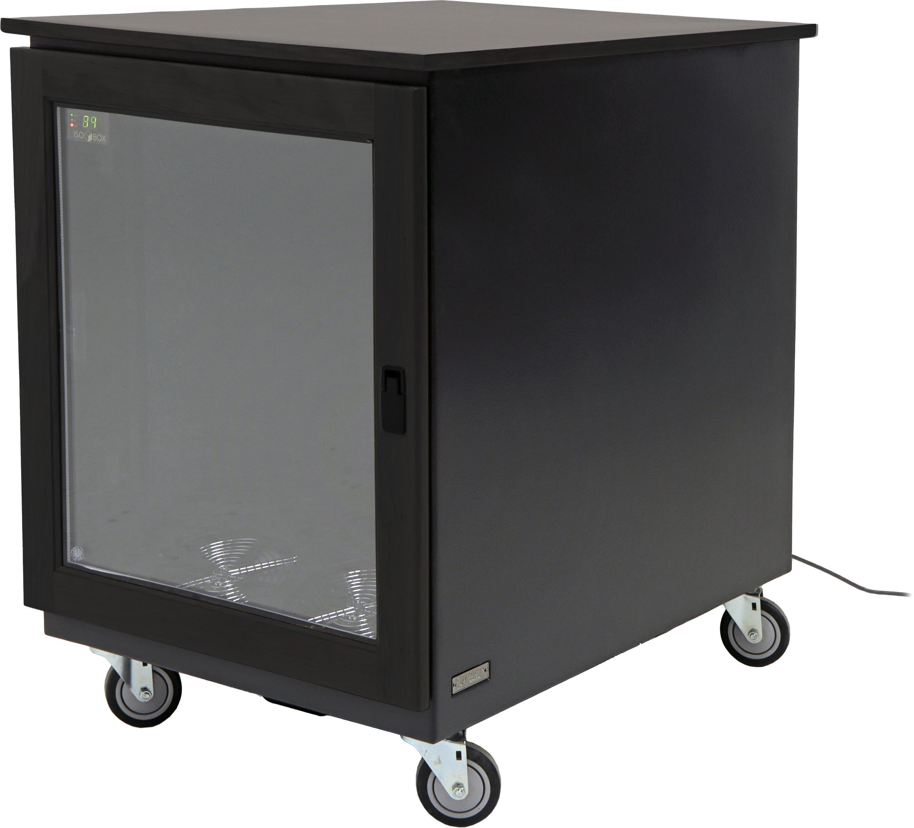 Argosy IsoBox PRO 12RU Rack - Black Satin with Oak Trim, Left Door ...