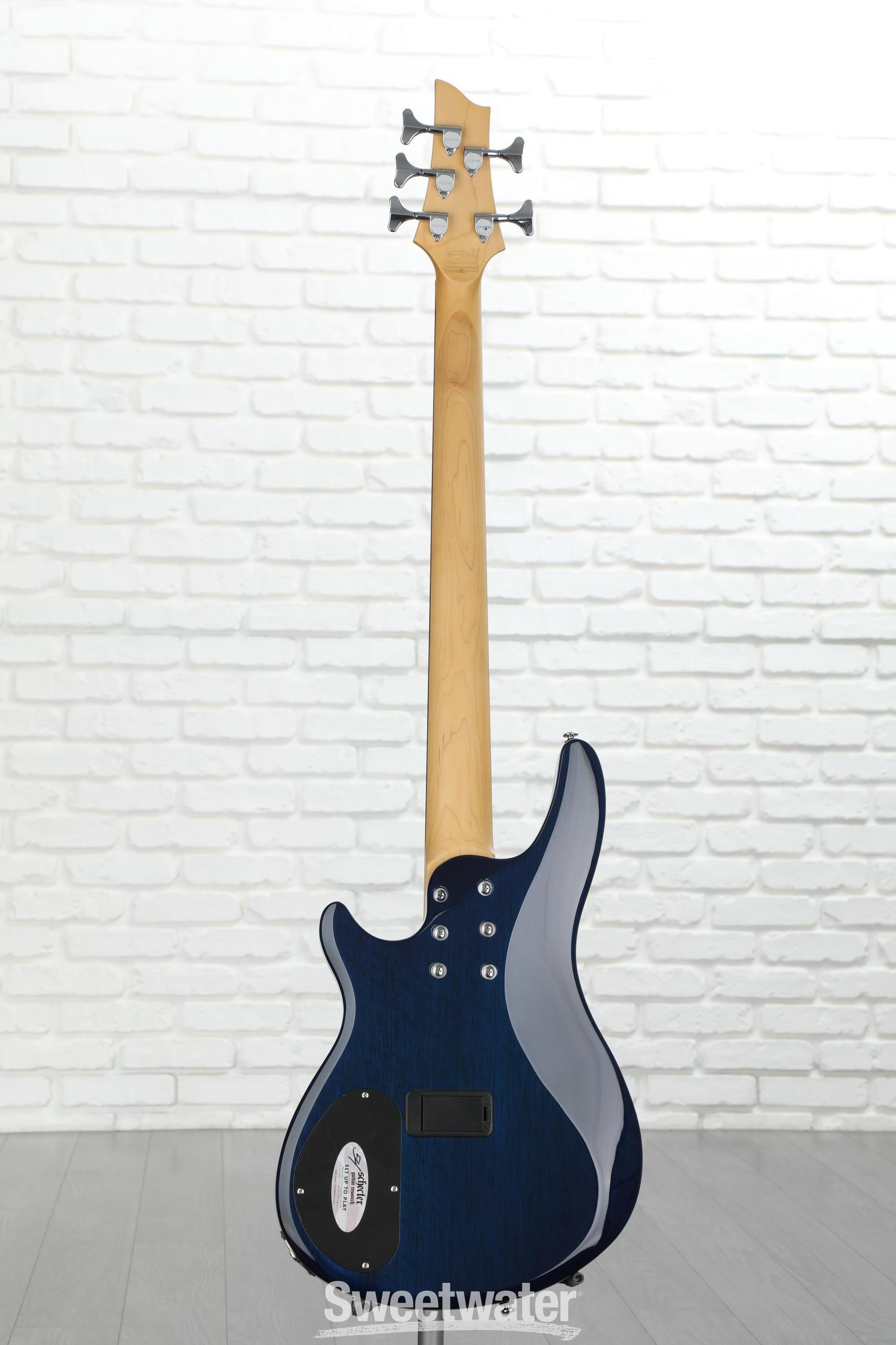 Schecter C-5 Plus 5-string Bass Guitar - Ocean Blue Burst | Sweetwater