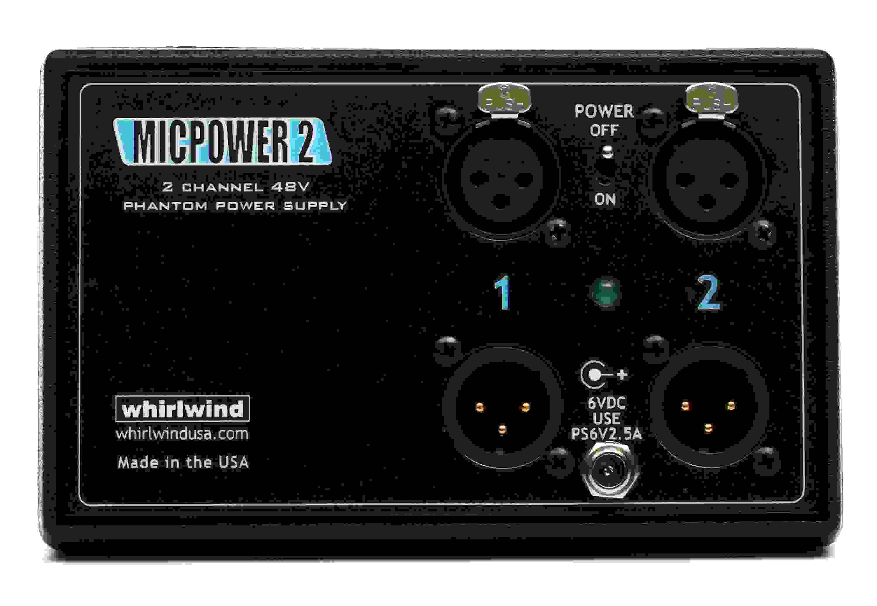 Whirlwind MicPower 2 2 Channel 48V Phantom Power Supply | Sweetwater