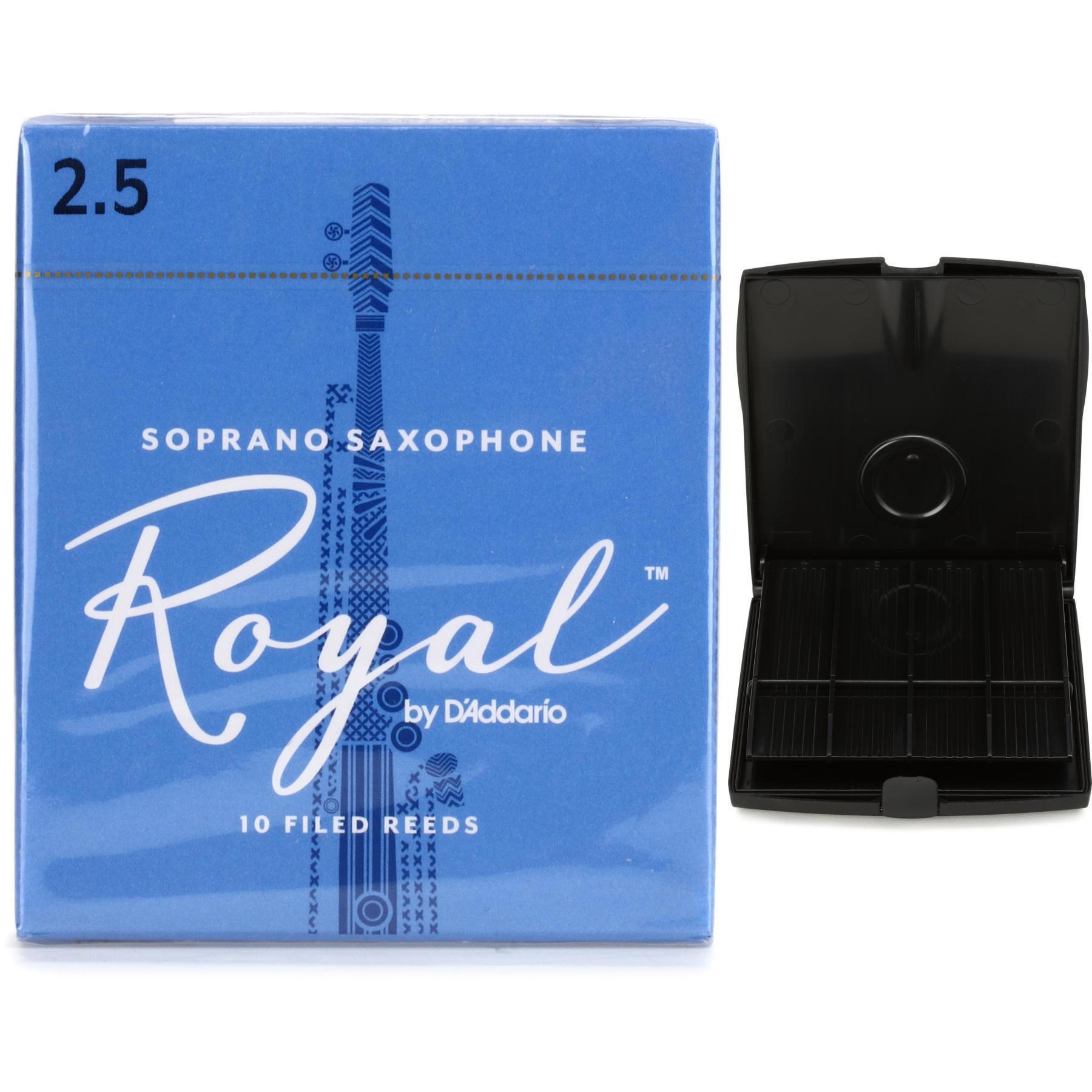 D'Addario Royal Soprano Saxophone Reeds (10-pack) with Reed Vitalizer ...