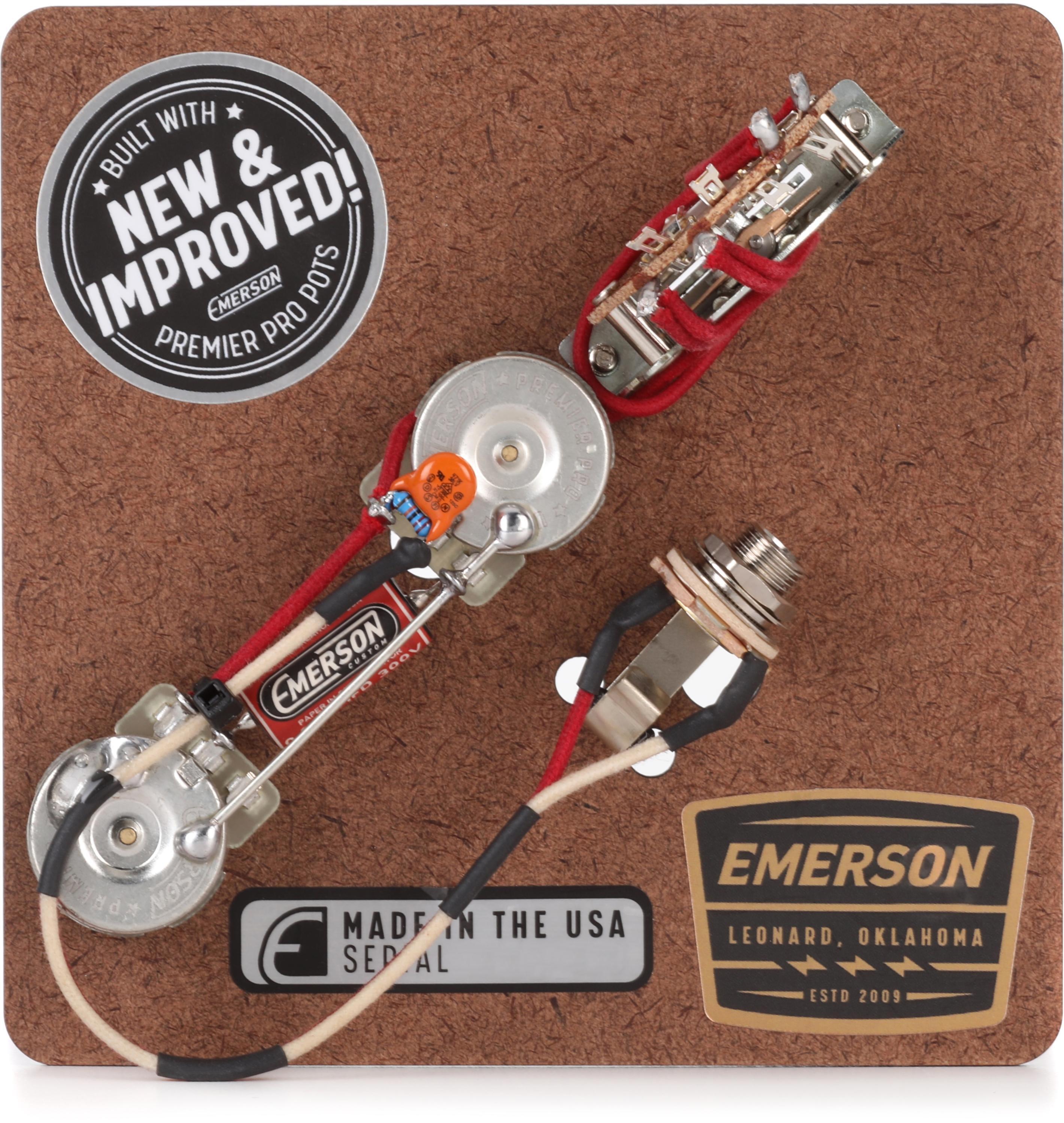 Emerson Custom 3-way Prewired Kit for Fender Telecaster - 250K Pots ...