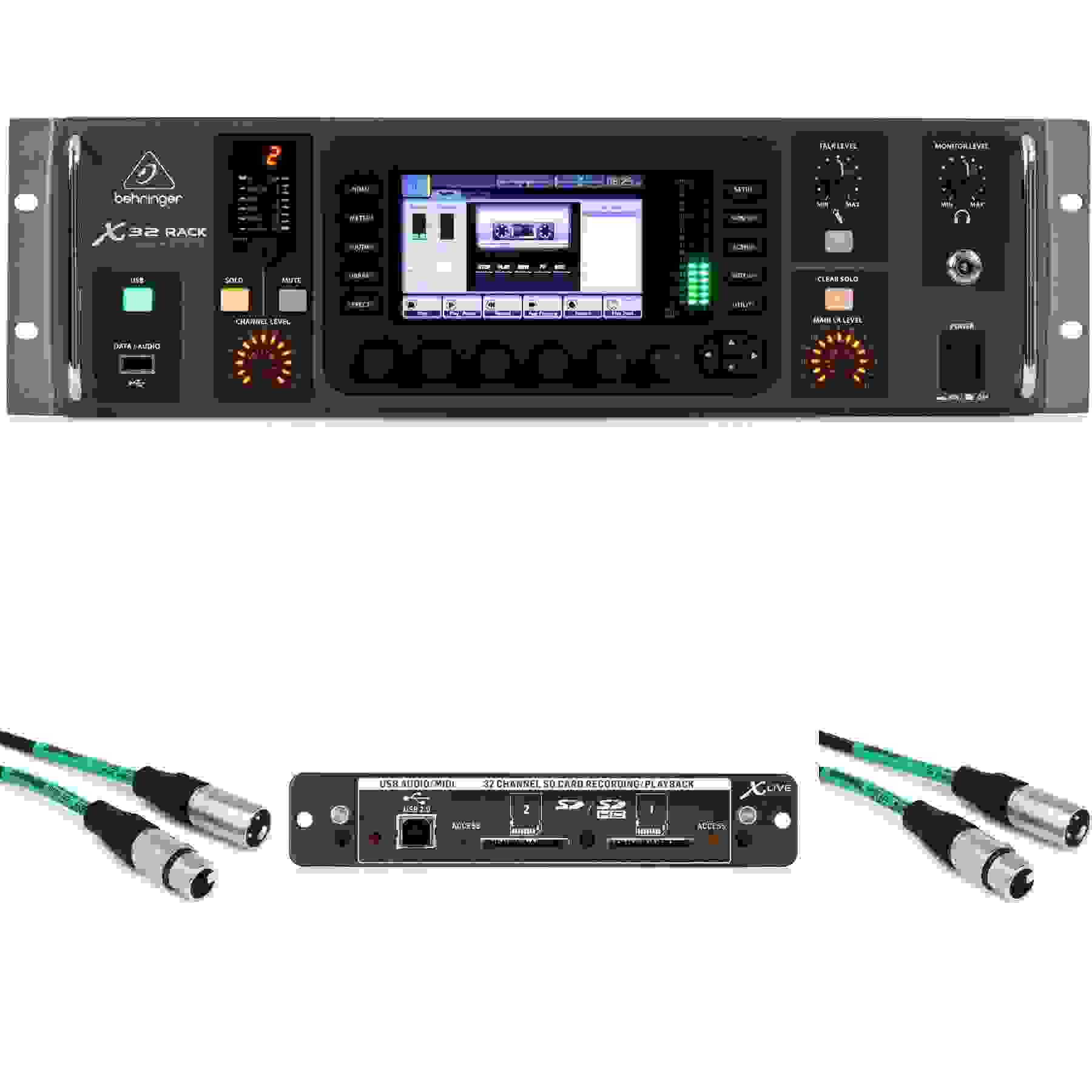 Behringer X32 Rack 40-channel Rackmount Digital Mixer and X-LIVE ...