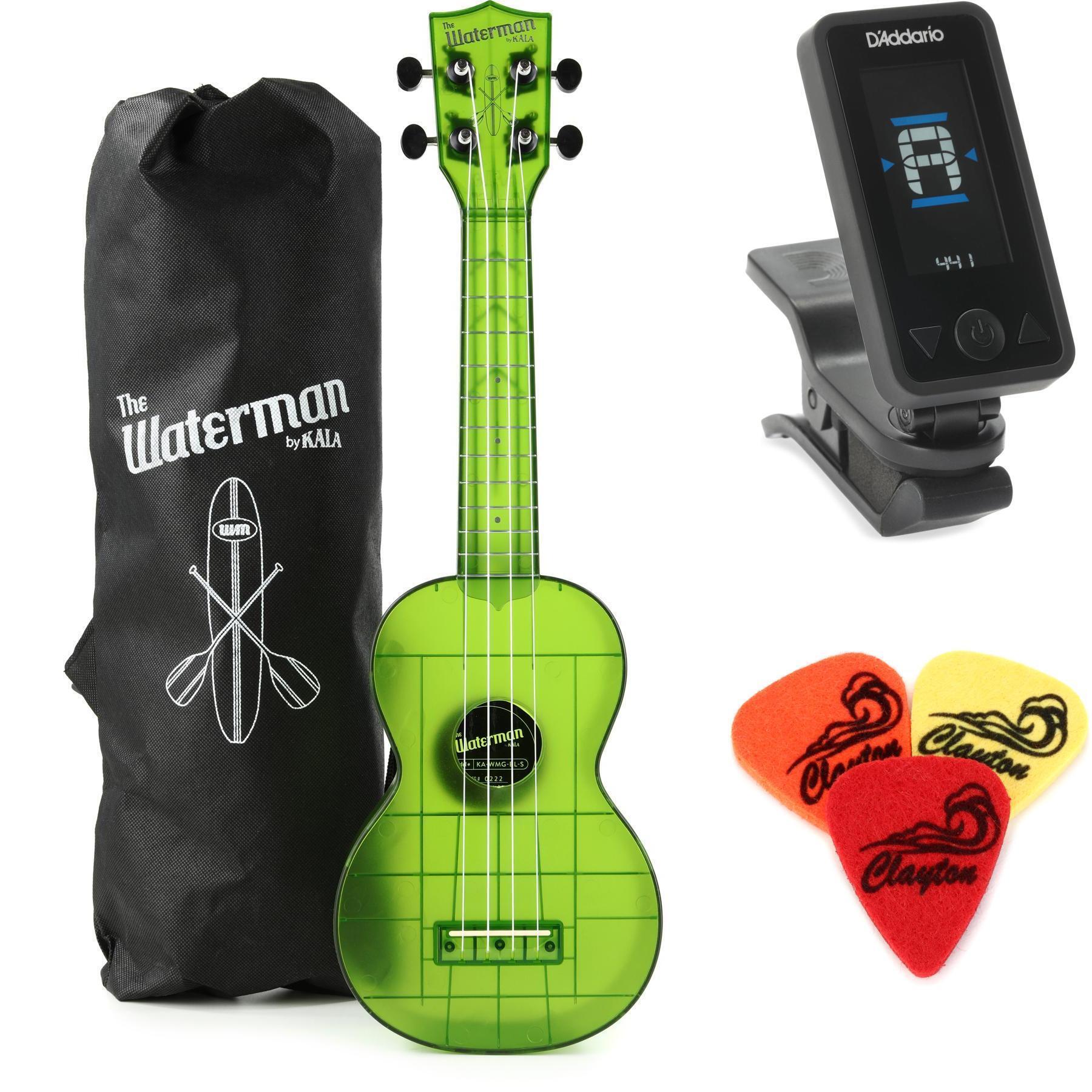 Kala Waterman Seaglass Collection Soprano Ukulele Essentials Bundle ...