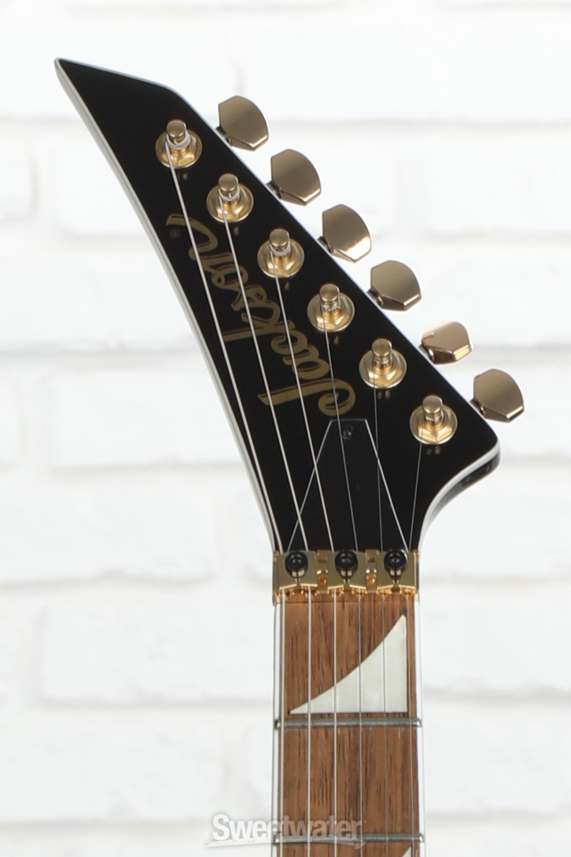 Jackson X Series Rhoads RRX24 - Black with Yellow Bevels | Sweetwater