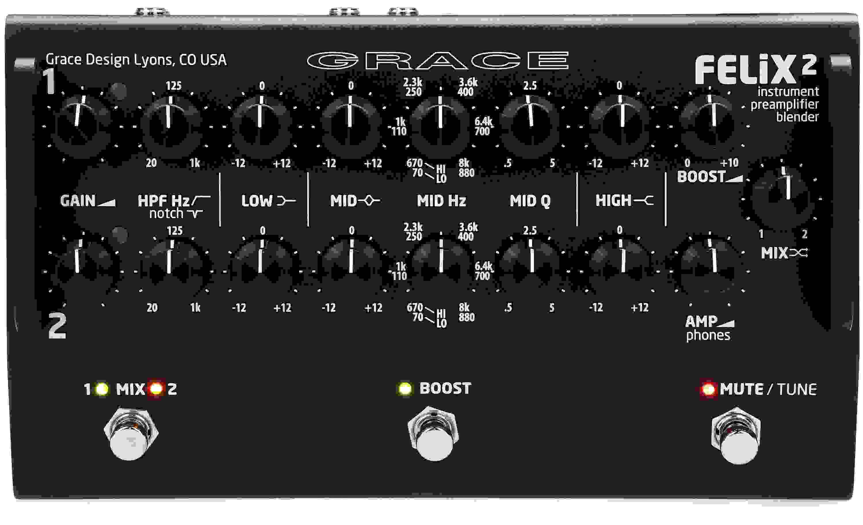 Grace Design FELiX 2 Instrument Preamp/Blender - Black | Sweetwater