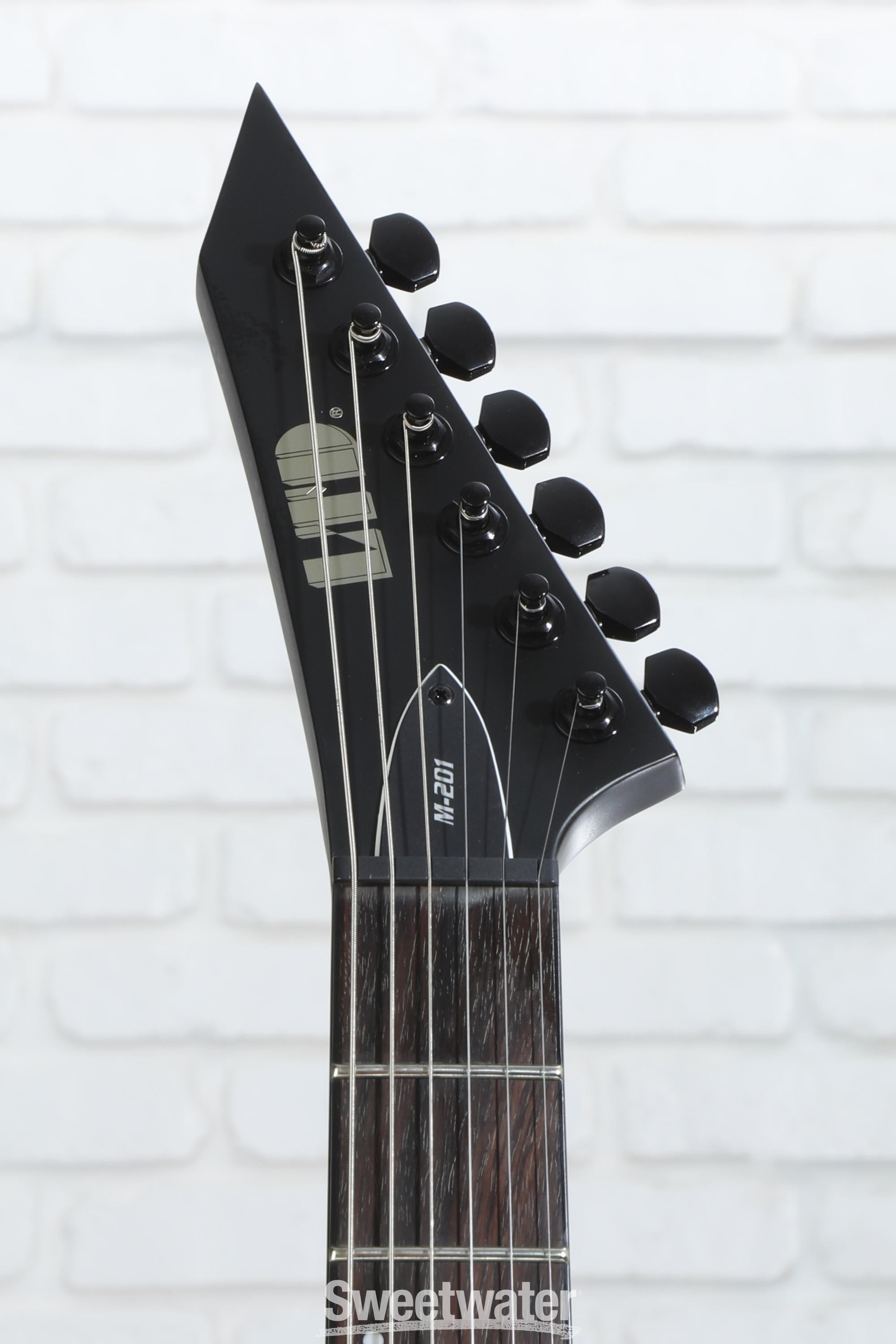 ESP LTD M-201 HT Electric Guitar - Black Satin | Sweetwater