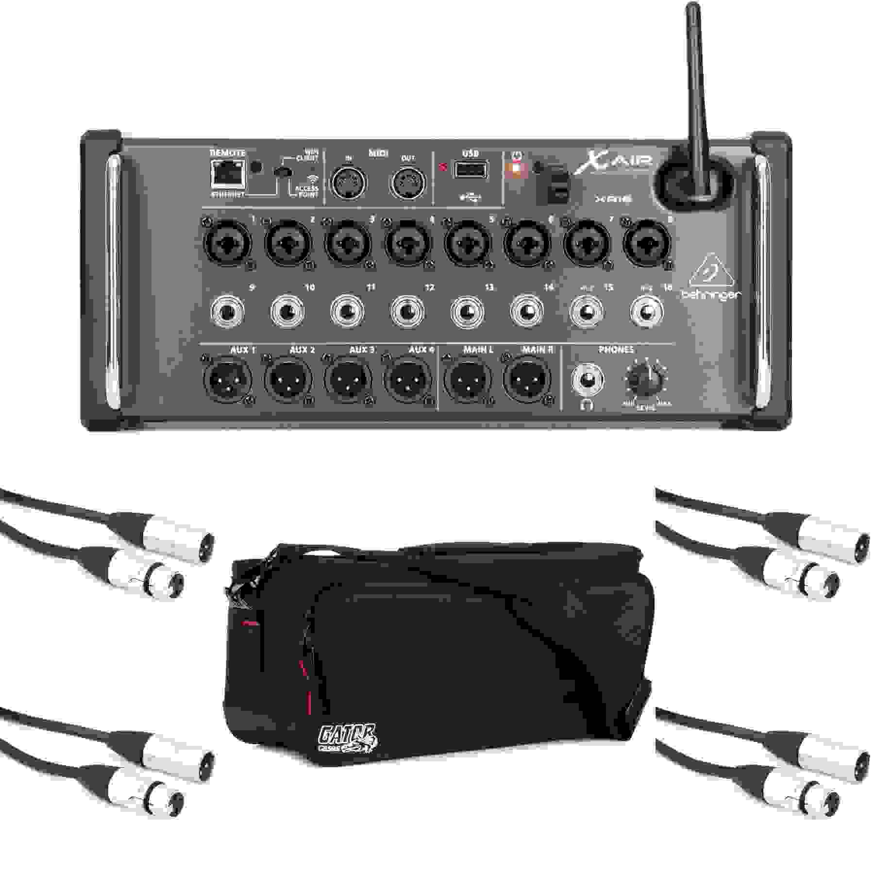 Behringer X Air XR16 Digital Mixer with Case and Cables | Sweetwater