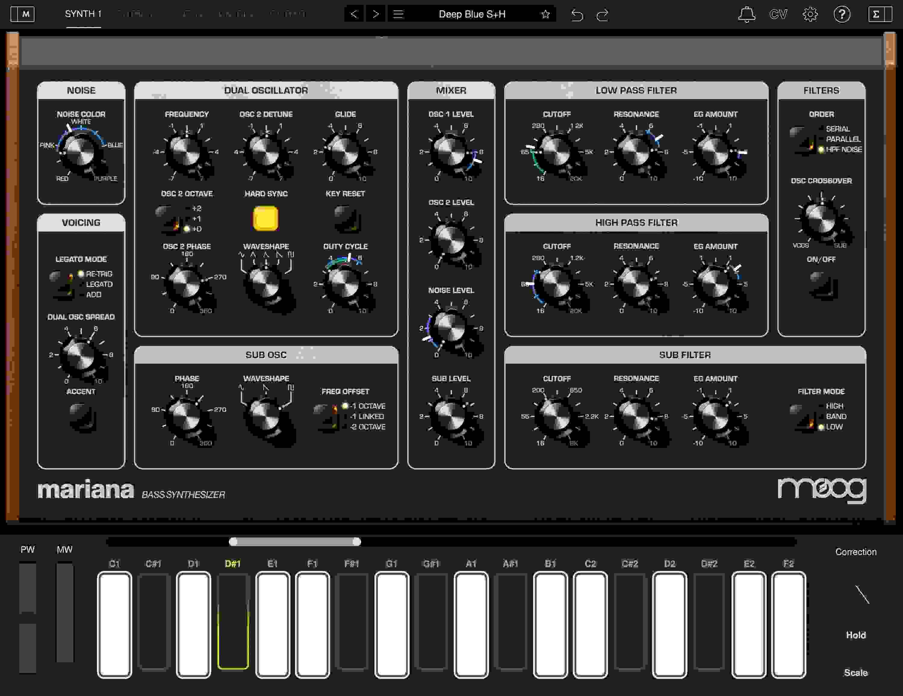Moog Mariana Bass Synthesizer Virtual Instrument | Sweetwater