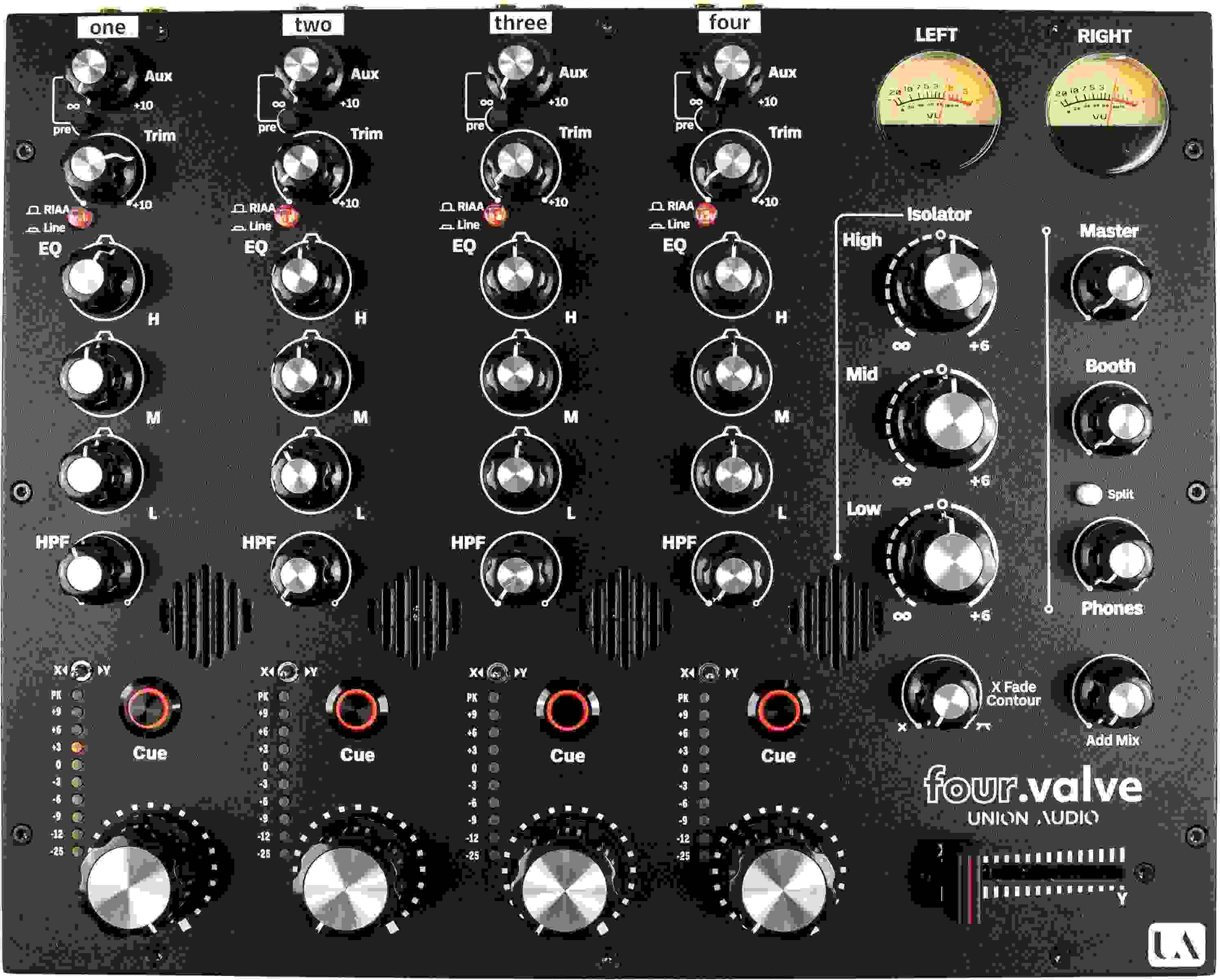 Union Audio four.valve 4-channel Analog Rotary DJ Mixer | Sweetwater