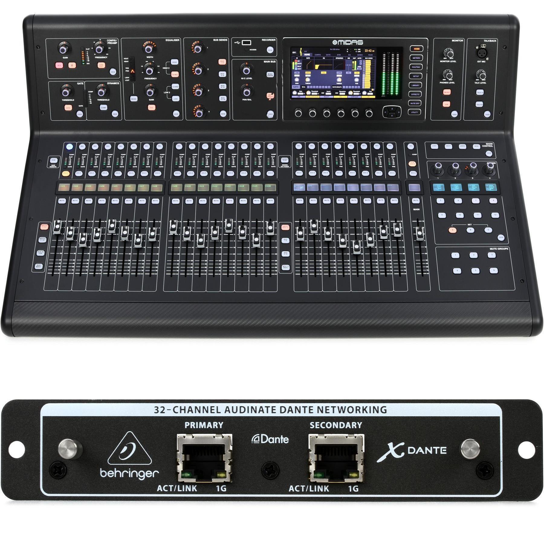 Midas M32 LIVE 40-channel Digital Mixer - Dante Bundle | Sweetwater