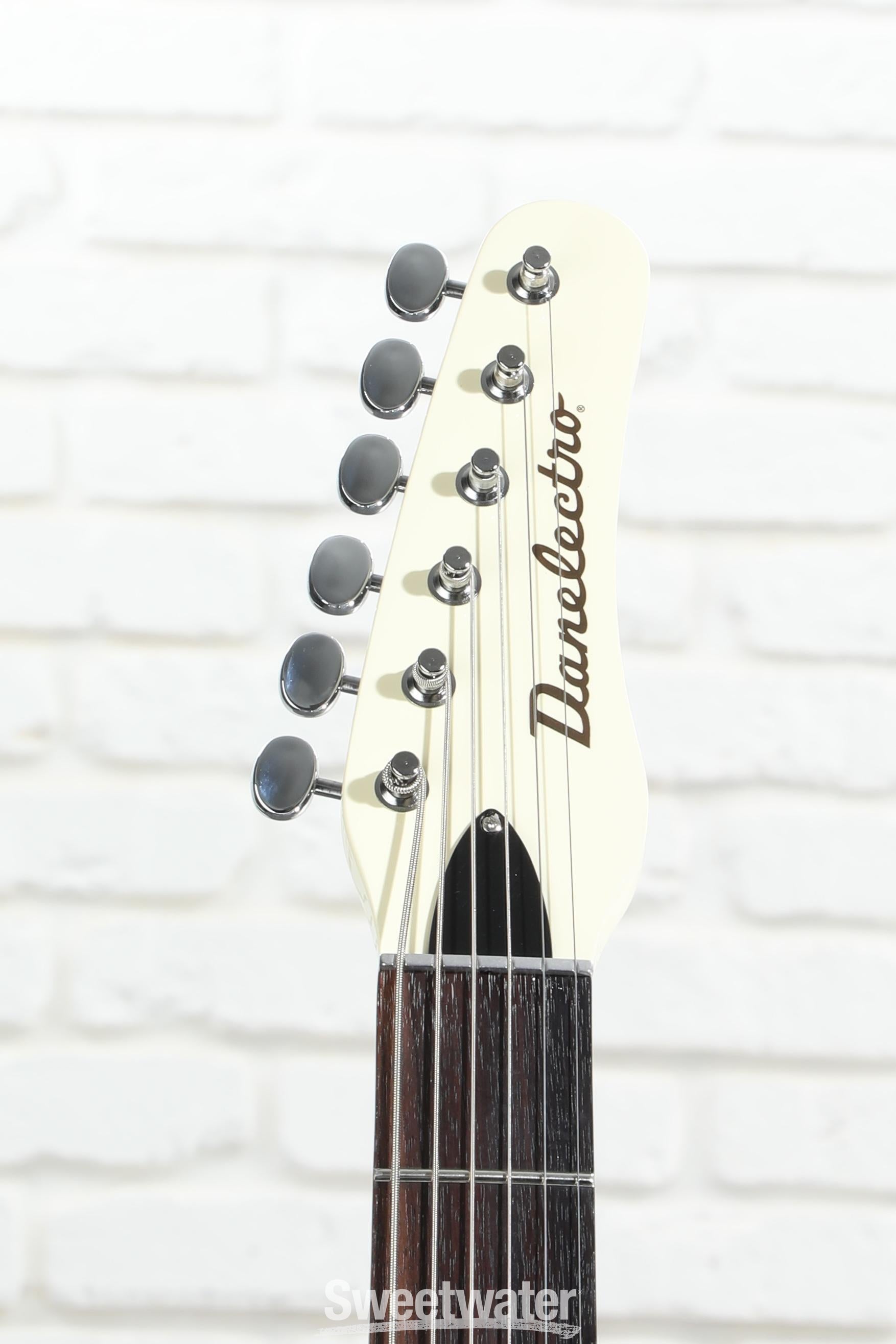 Danelectro Vintage Baritone Electric Guitar - Vintage White | Sweetwater