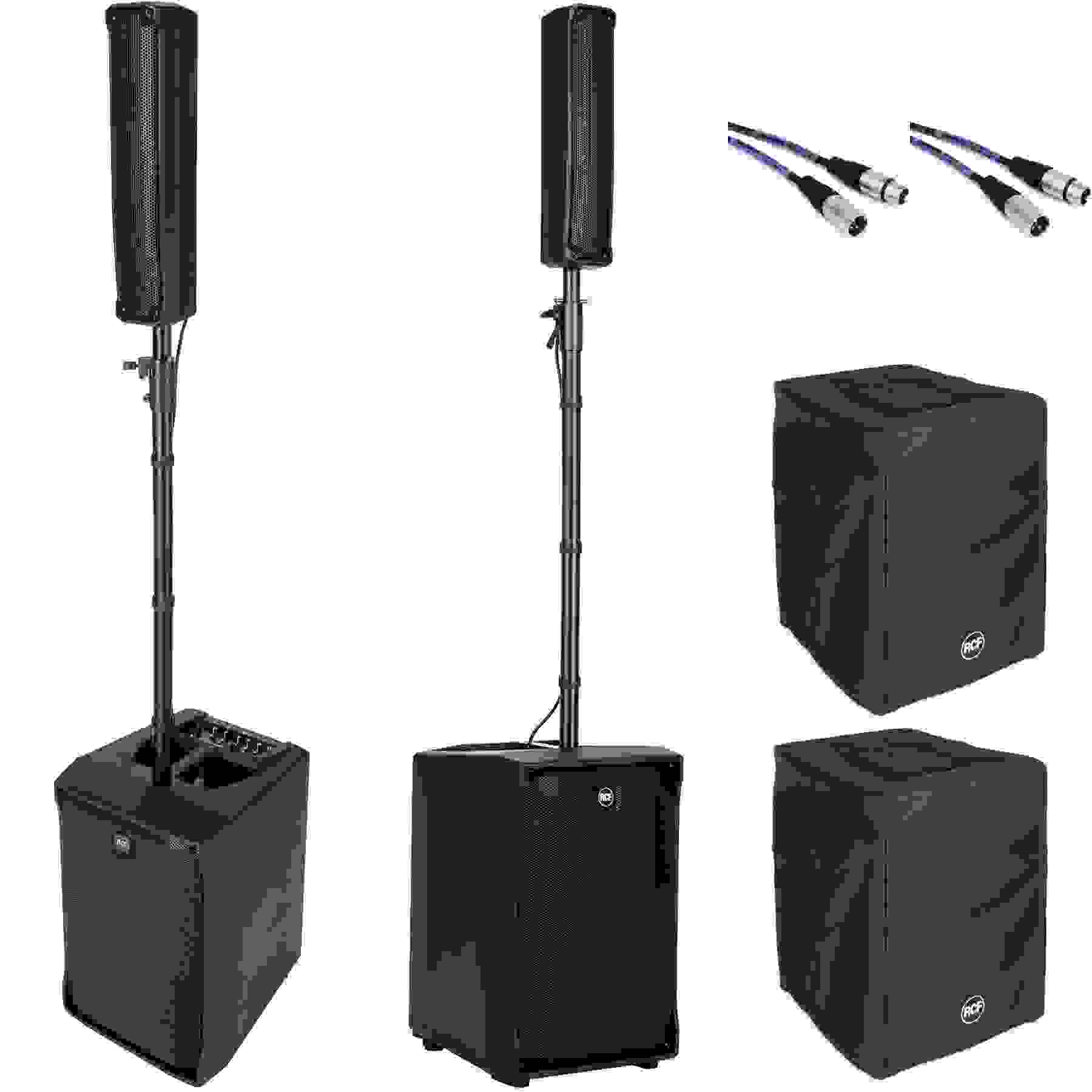 RCF EVOX JMix8 and J8 Active Portable PA System and Cover Bundle ...